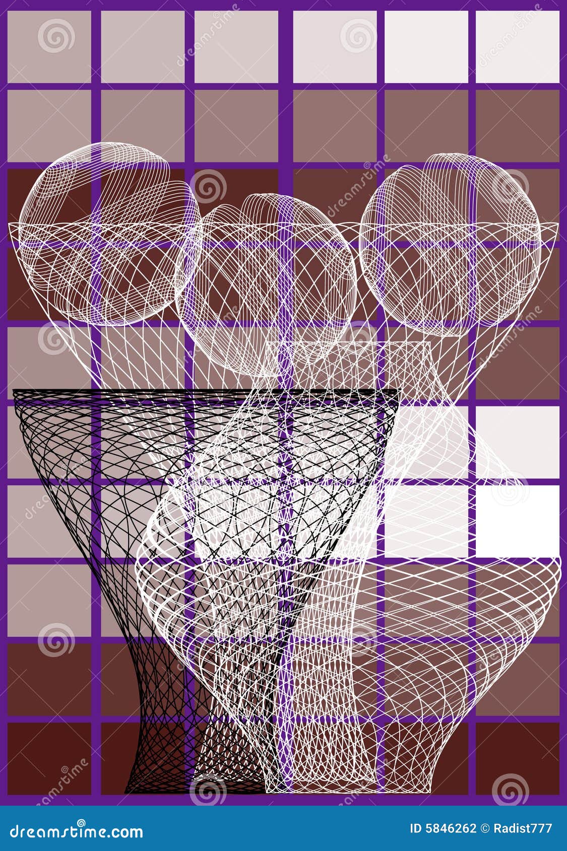 Three vases stock vector. Illustration of creative, easy - 5846262