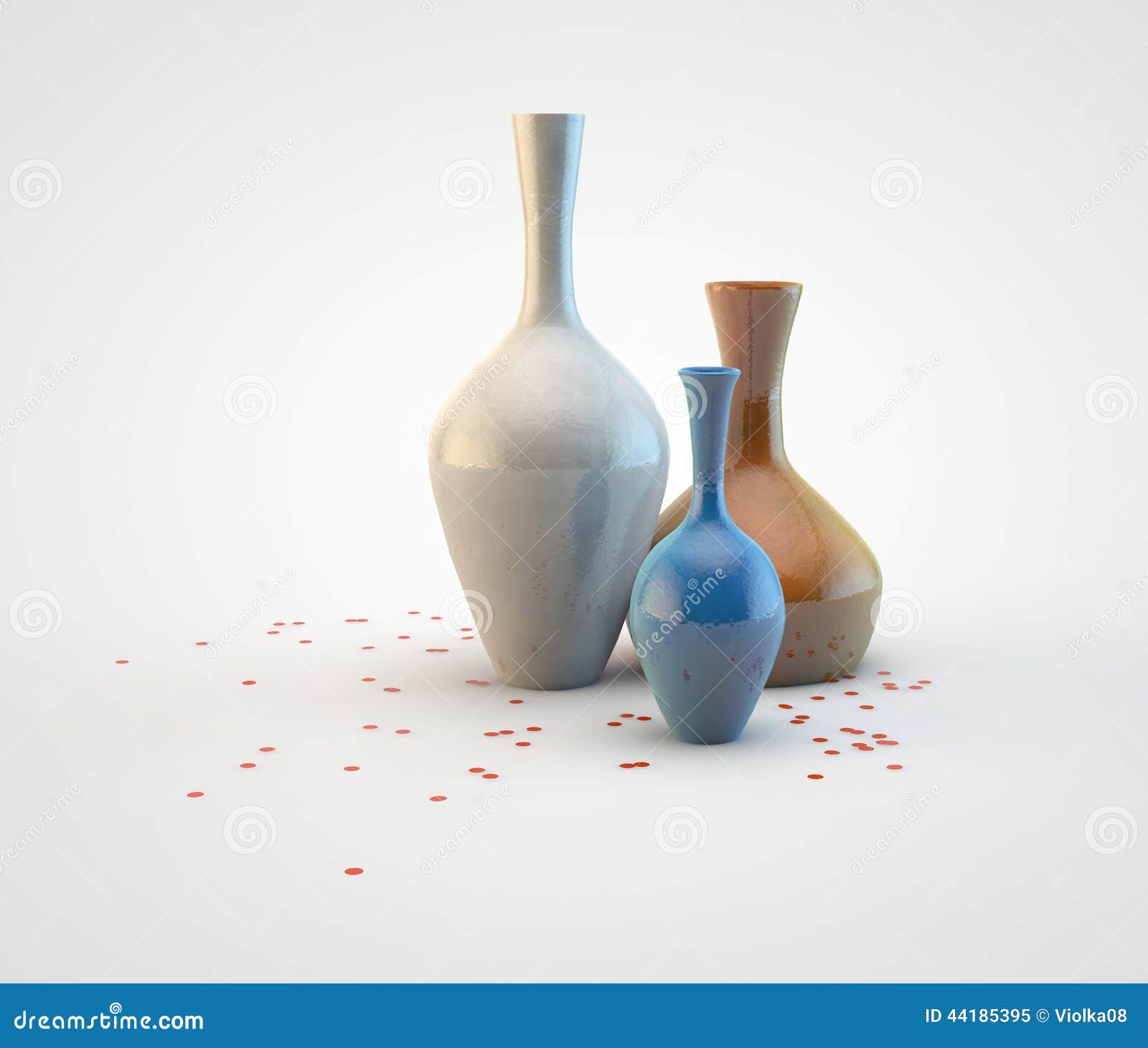 Three vases stock image. Image of bottle, gift, beautiful - 44185395