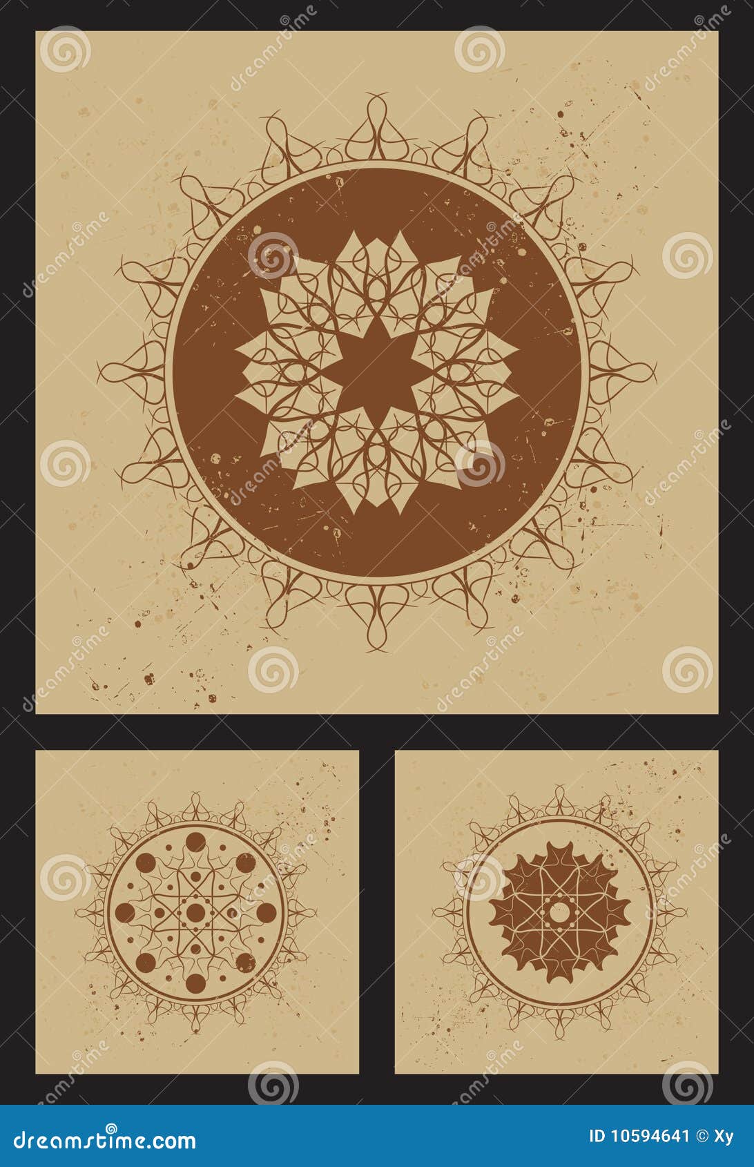 Three Vector Backgrounds stock vector. Illustration of circles - 10594641