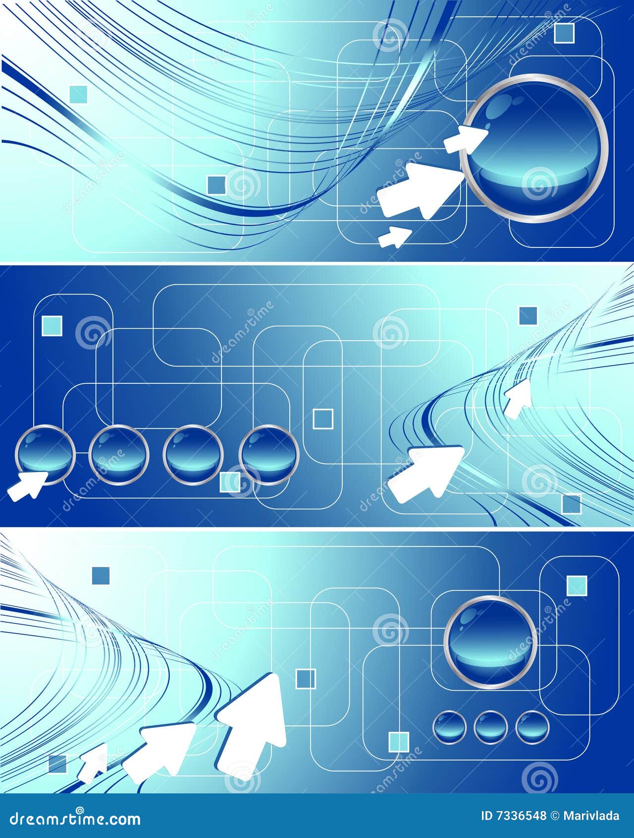 Three vector banners stock vector. Illustration of flowing - 7336548