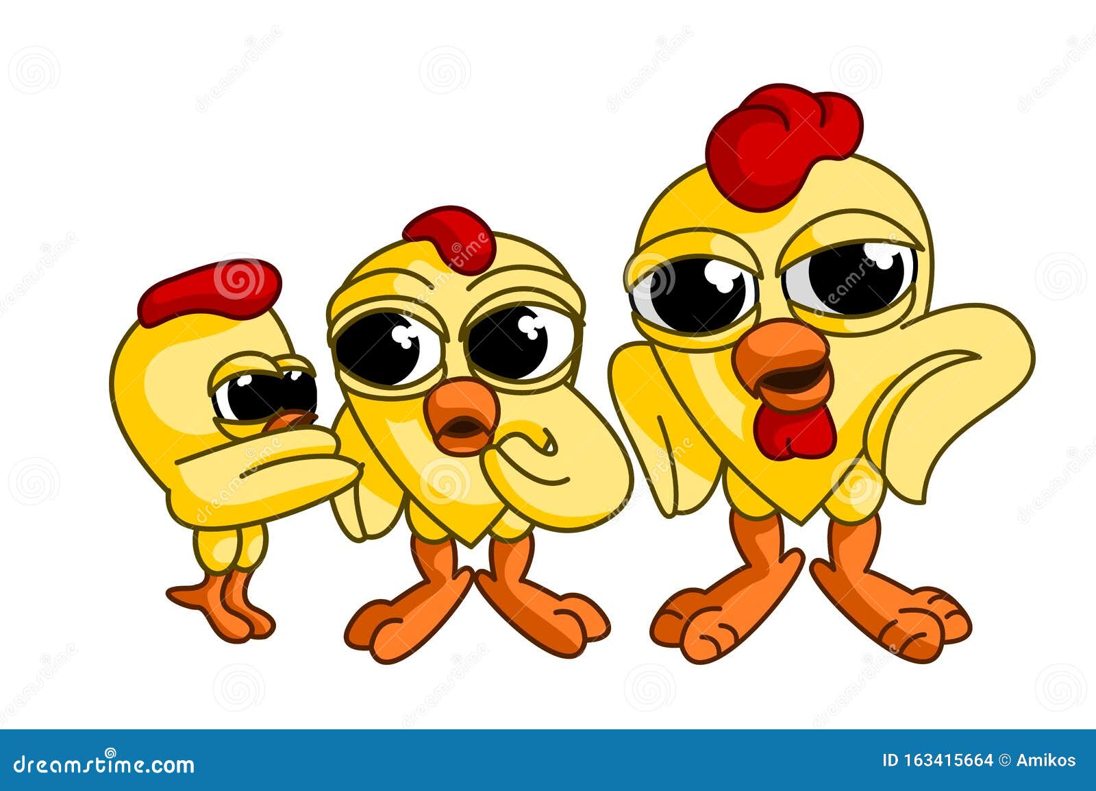 Vector cartoonish chicken stock photo. Illustration of village - 163415664