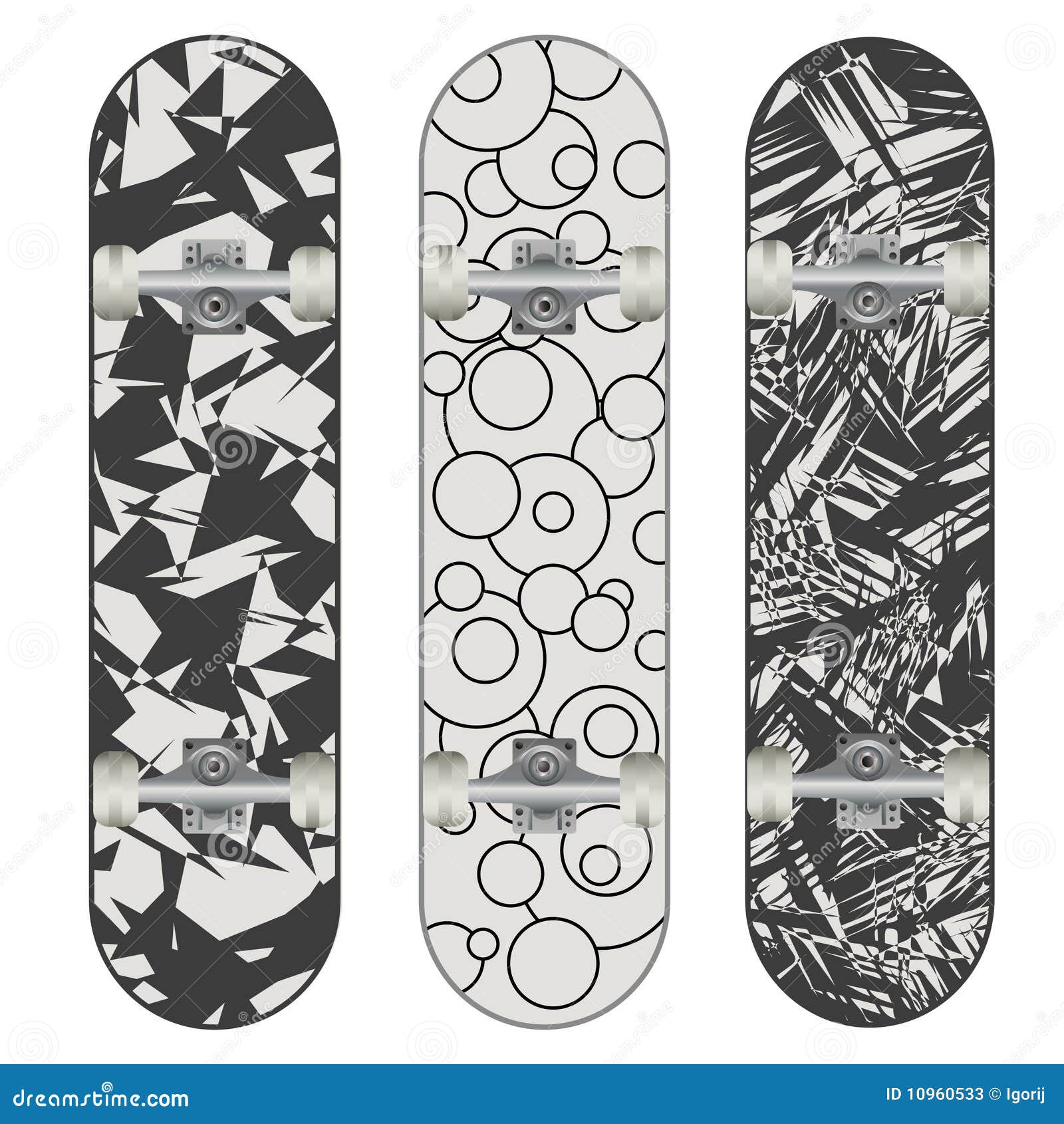 Vector Set Of Skateboard Emblems, Labels, Badges | CartoonDealer.com ...