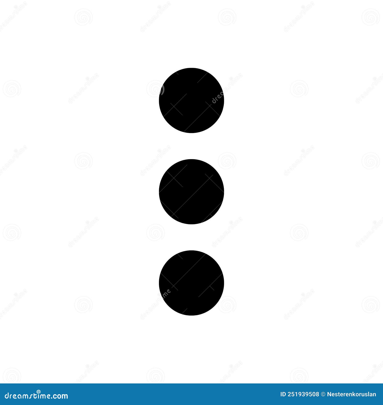 Three Vertical Dots Menu Black Glyph Ui Icon Stock Vector ...