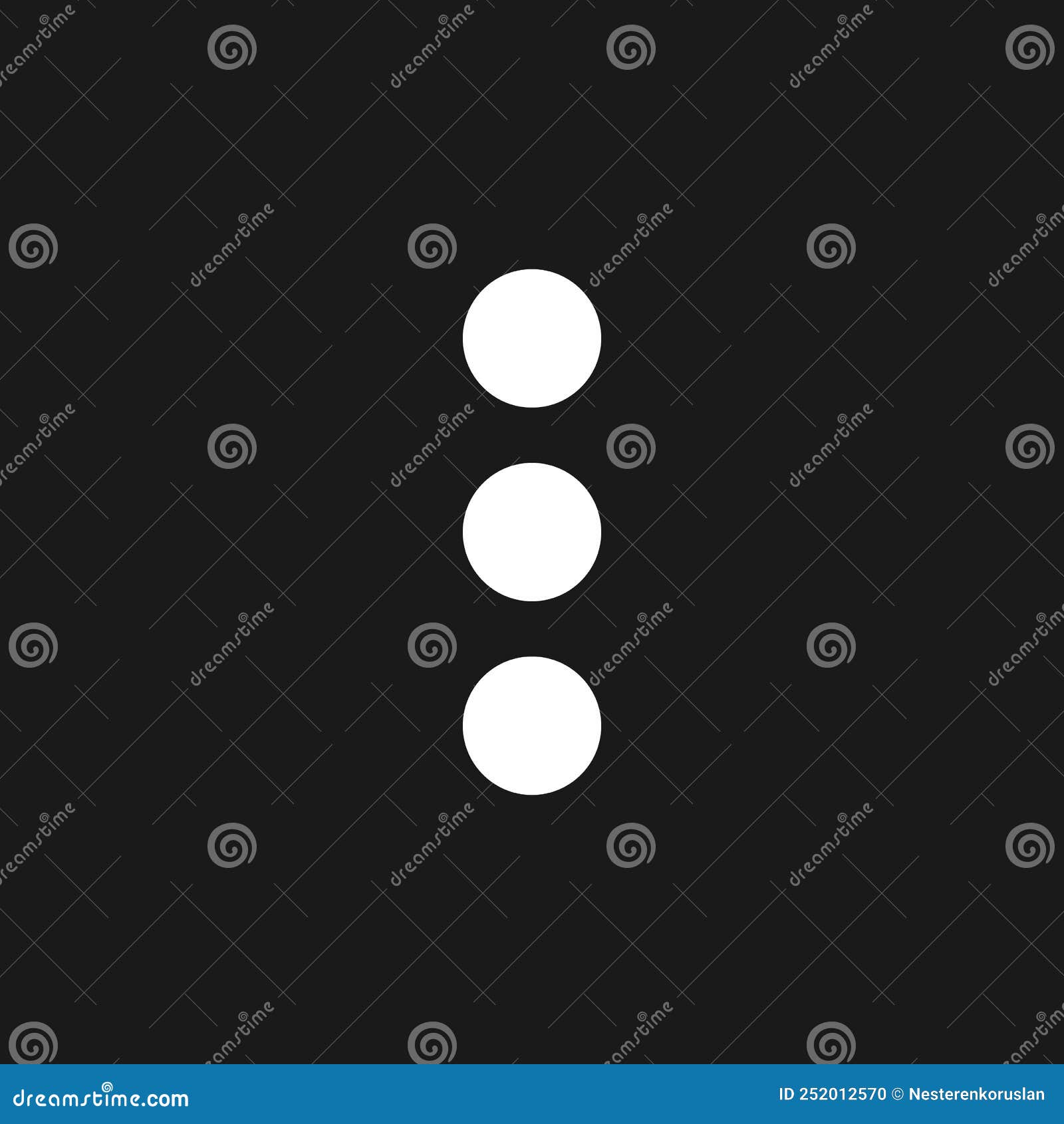 Three Vertical Dots Menu Dark Mode Glyph Ui Icon Stock Vector ...