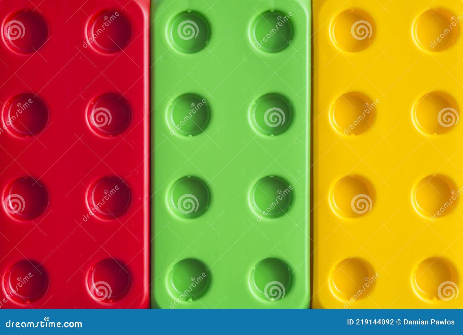 Three Vertical Plastic Building Blocks Toy in Different Colours ...