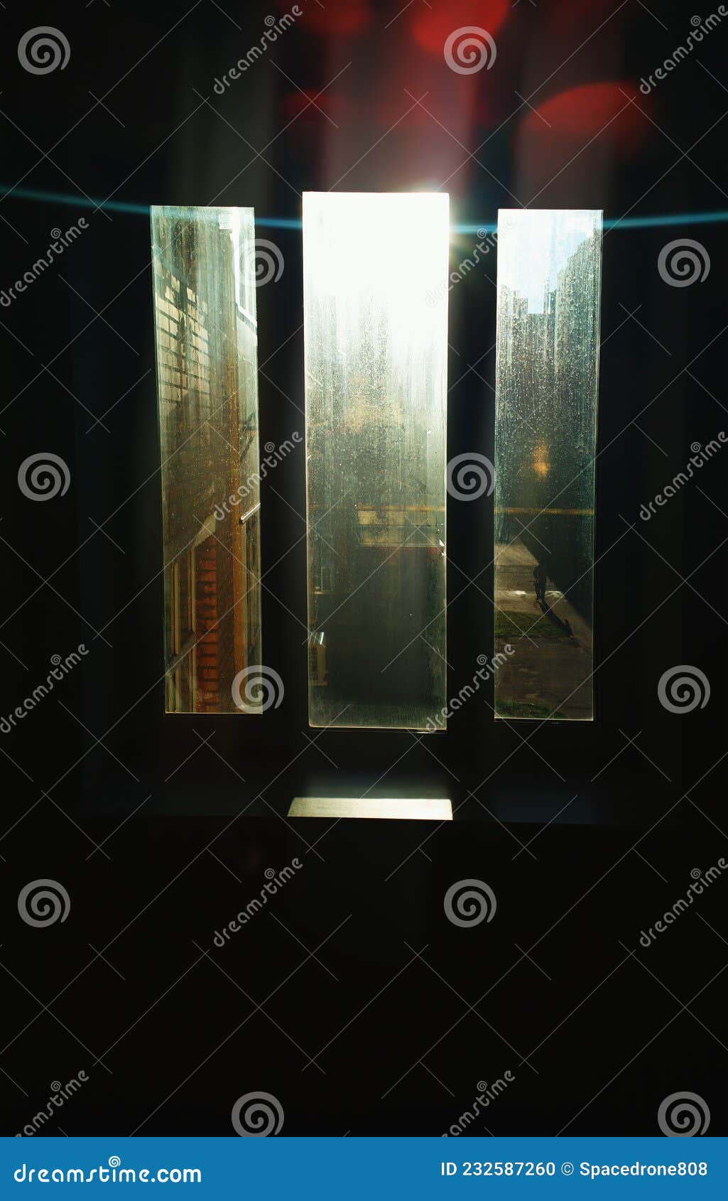 Three Vertical Windows Light Leak Backdrop Stock Photo - Image of ...
