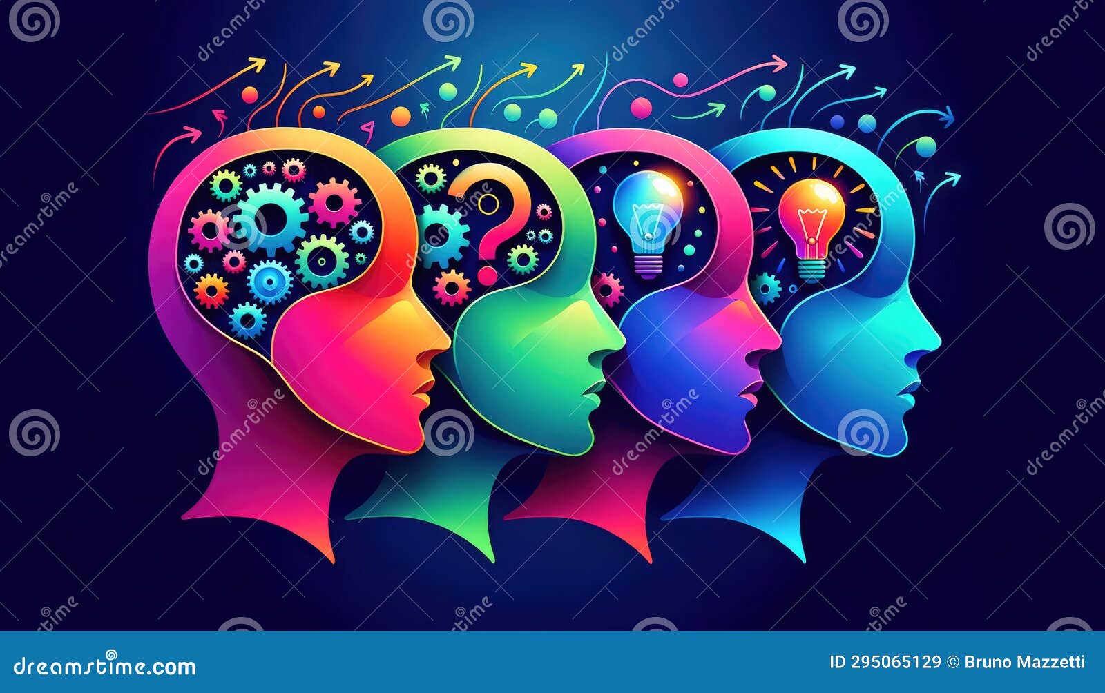 Spectrum of Thought stock illustration. Illustration of epiphany ...
