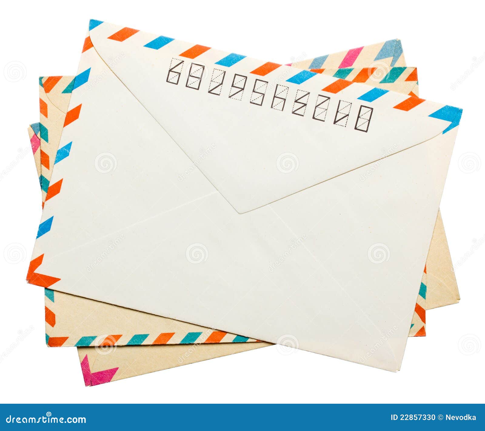 Three Vintage Envelope Back Sides Stock Photo - Image of russian, blank ...