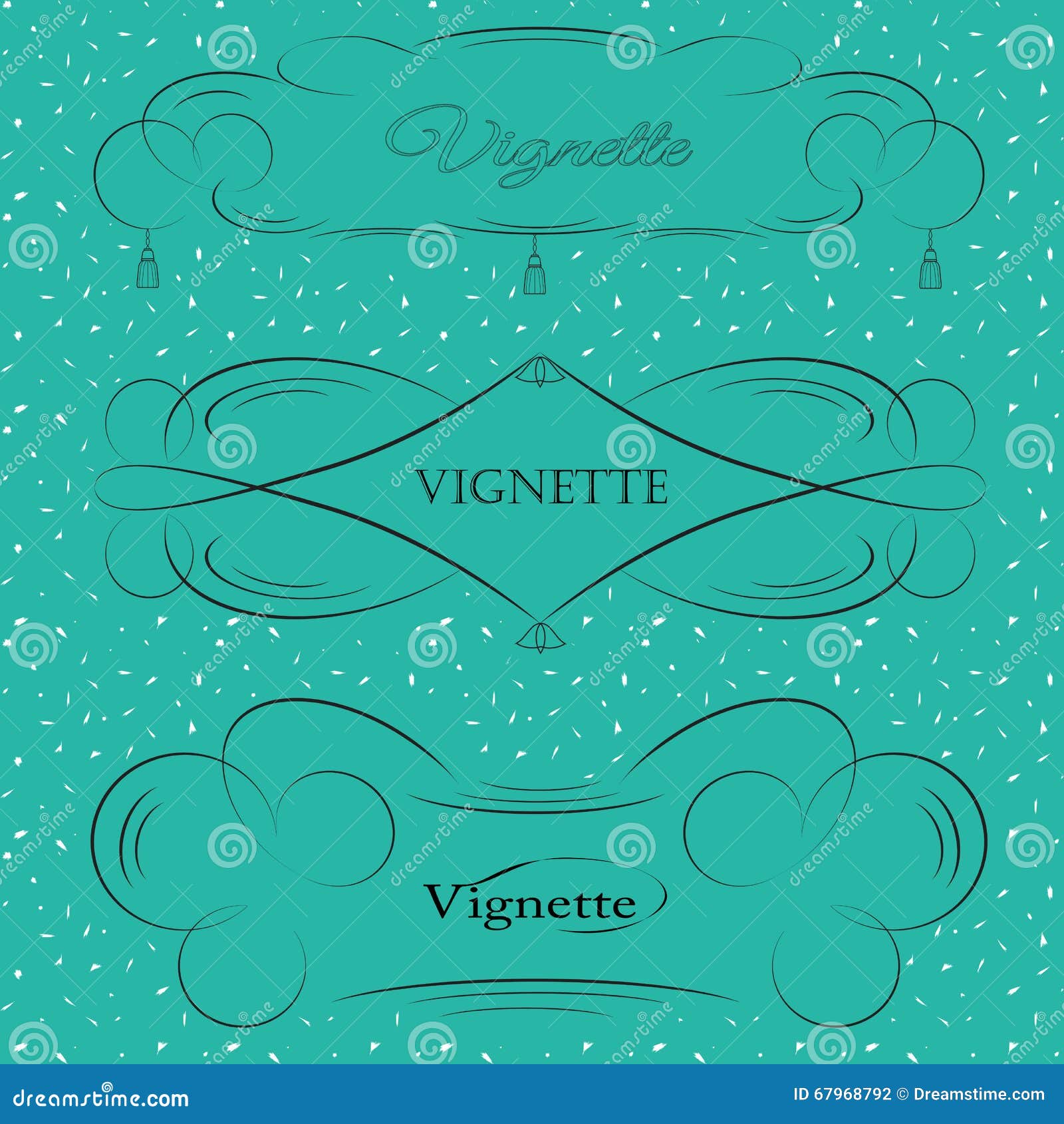 Three vintage vignettes stock vector. Illustration of stamp - 67968792