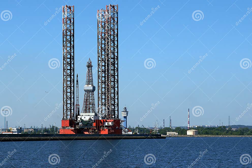 Three vortex at sea stock image. Image of gdansk, derrick - 15097721
