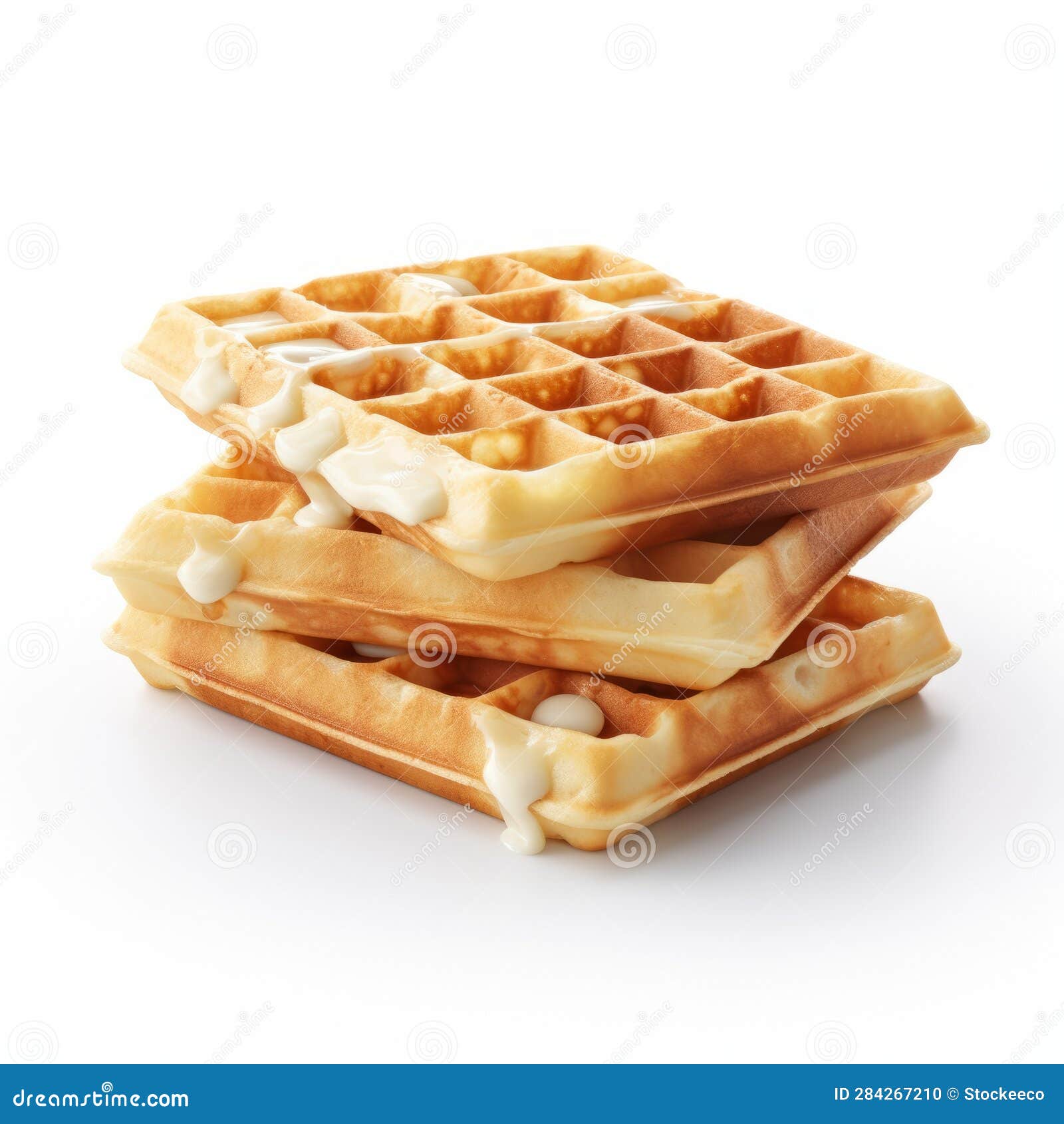Ultra Realistic 4k Waffles on White Background - Oshare Kei Resin Style ...