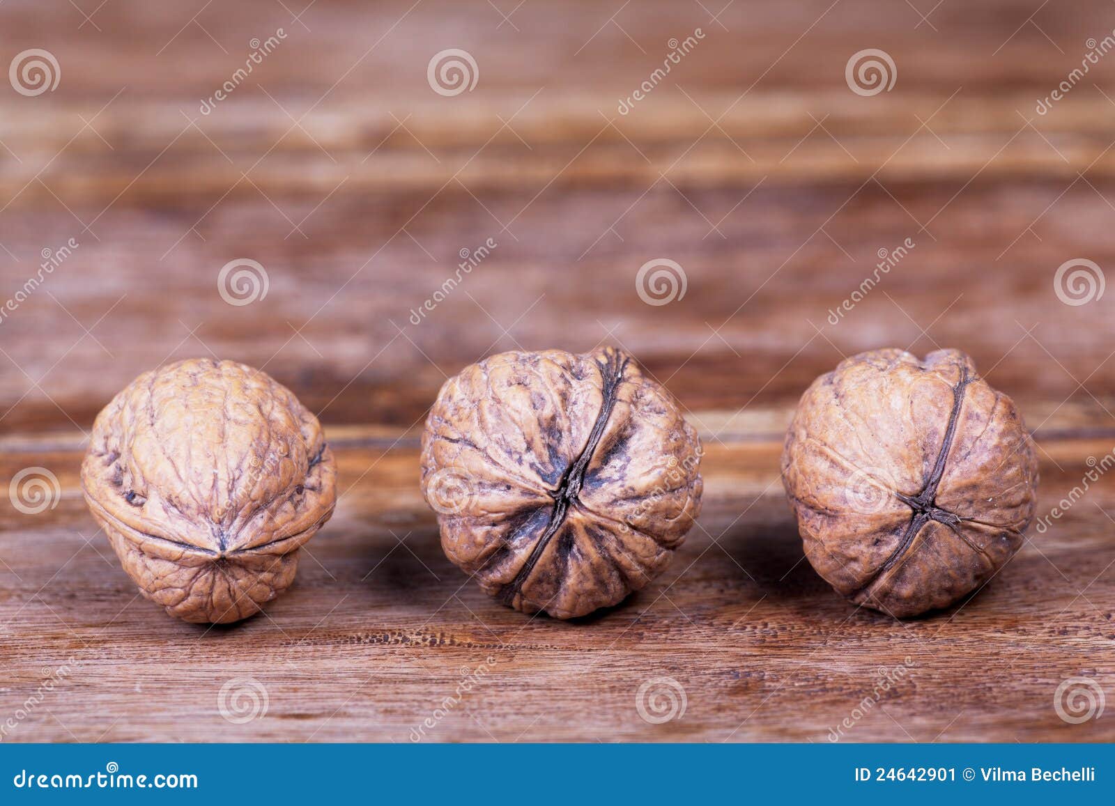 Three walnuts stock image. Image of close, food, health - 24642901