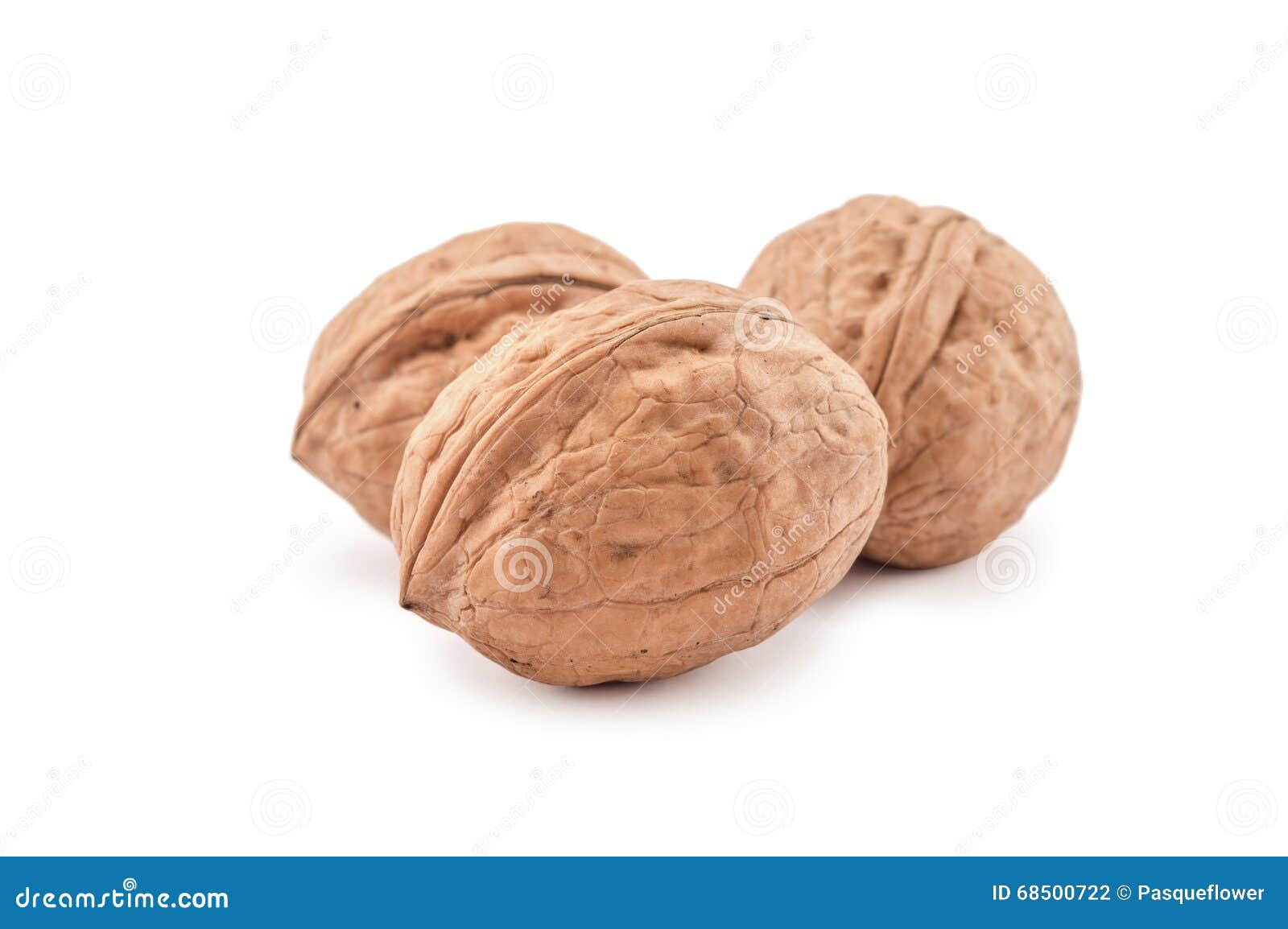 Three Walnuts Isolated on White Stock Photo - Image of natural, macro ...