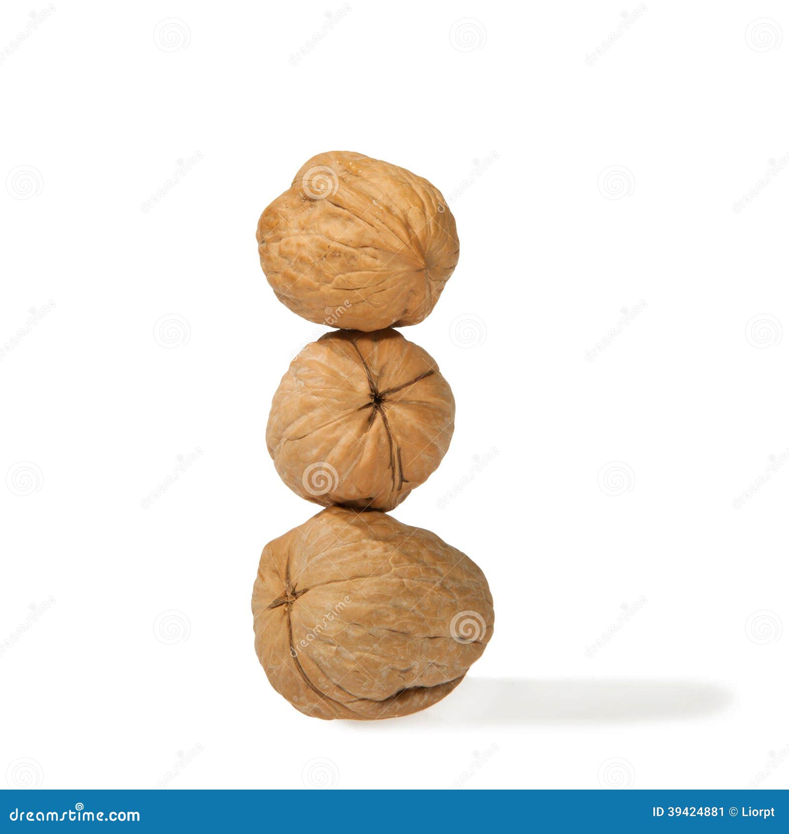 Three walnuts stock image. Image of walnut, natural, delicious - 39424881