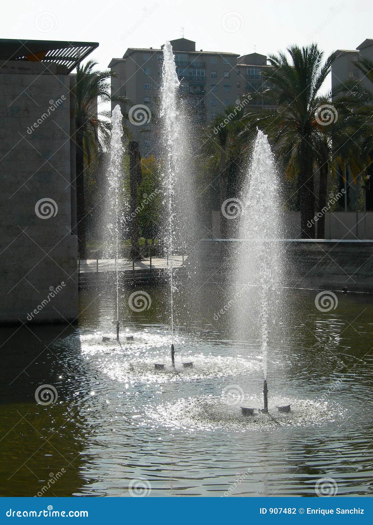 Three water spurts stock photo. Image of silhouette, nature - 907482