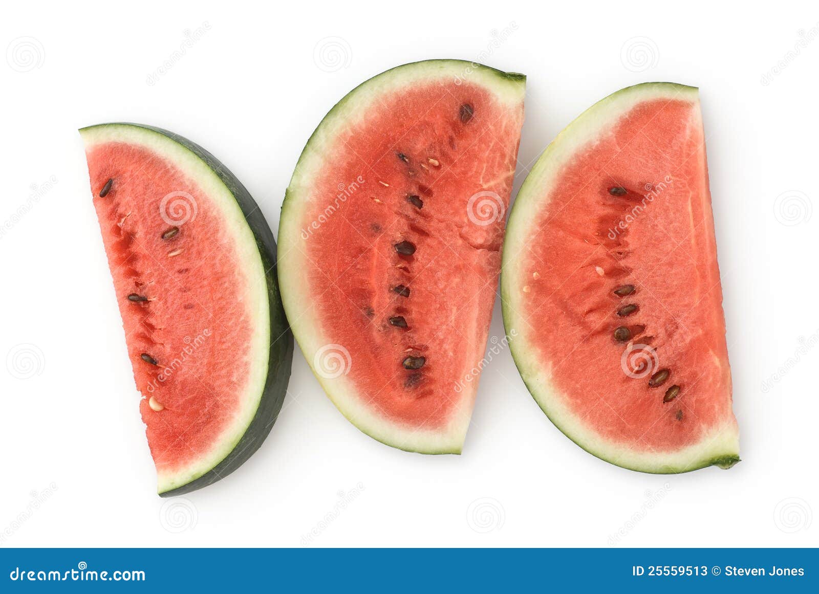 Three Watermelon Slices stock image. Image of dieting - 25559513