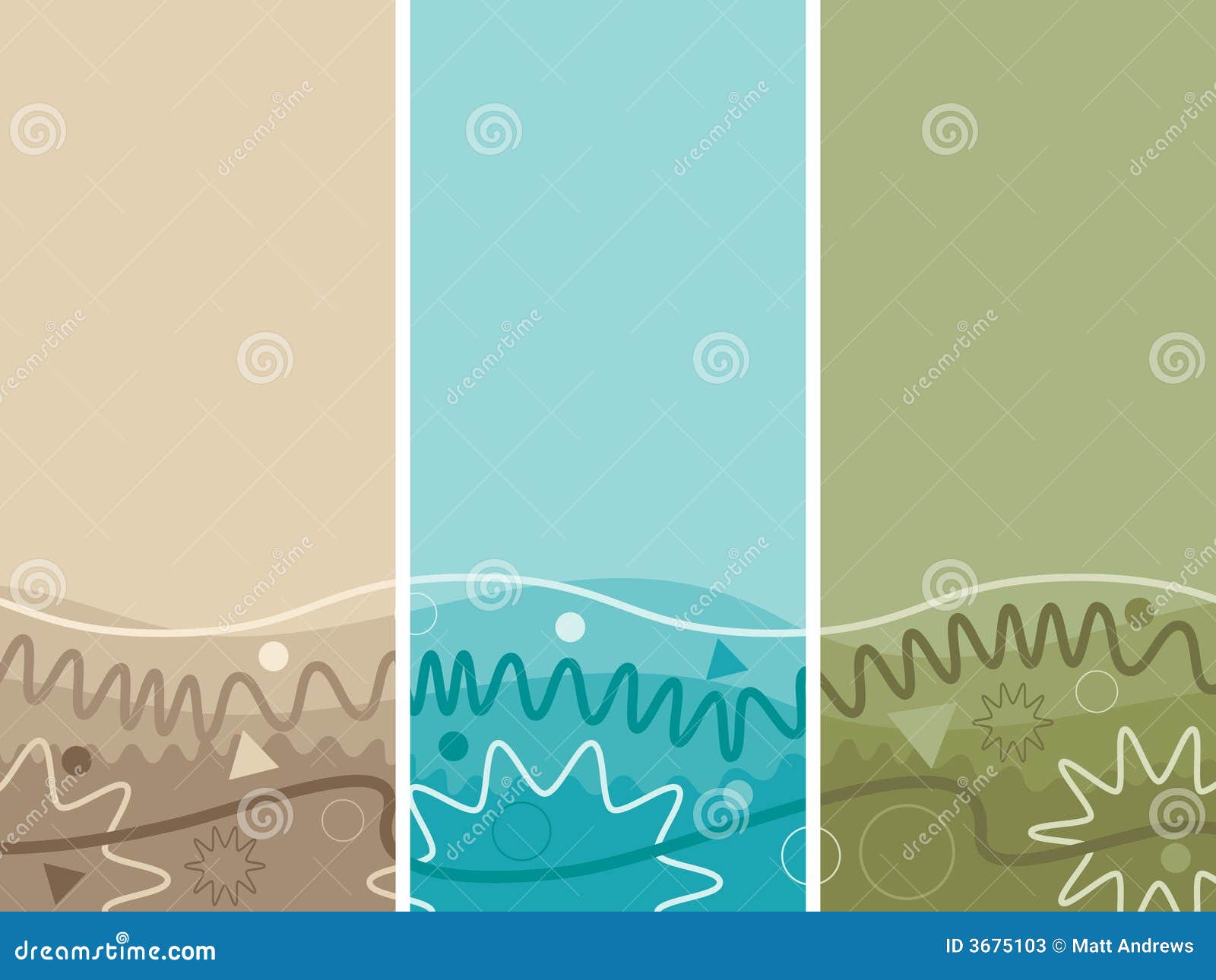 Three wave banners stock vector. Illustration of triangle - 3675103