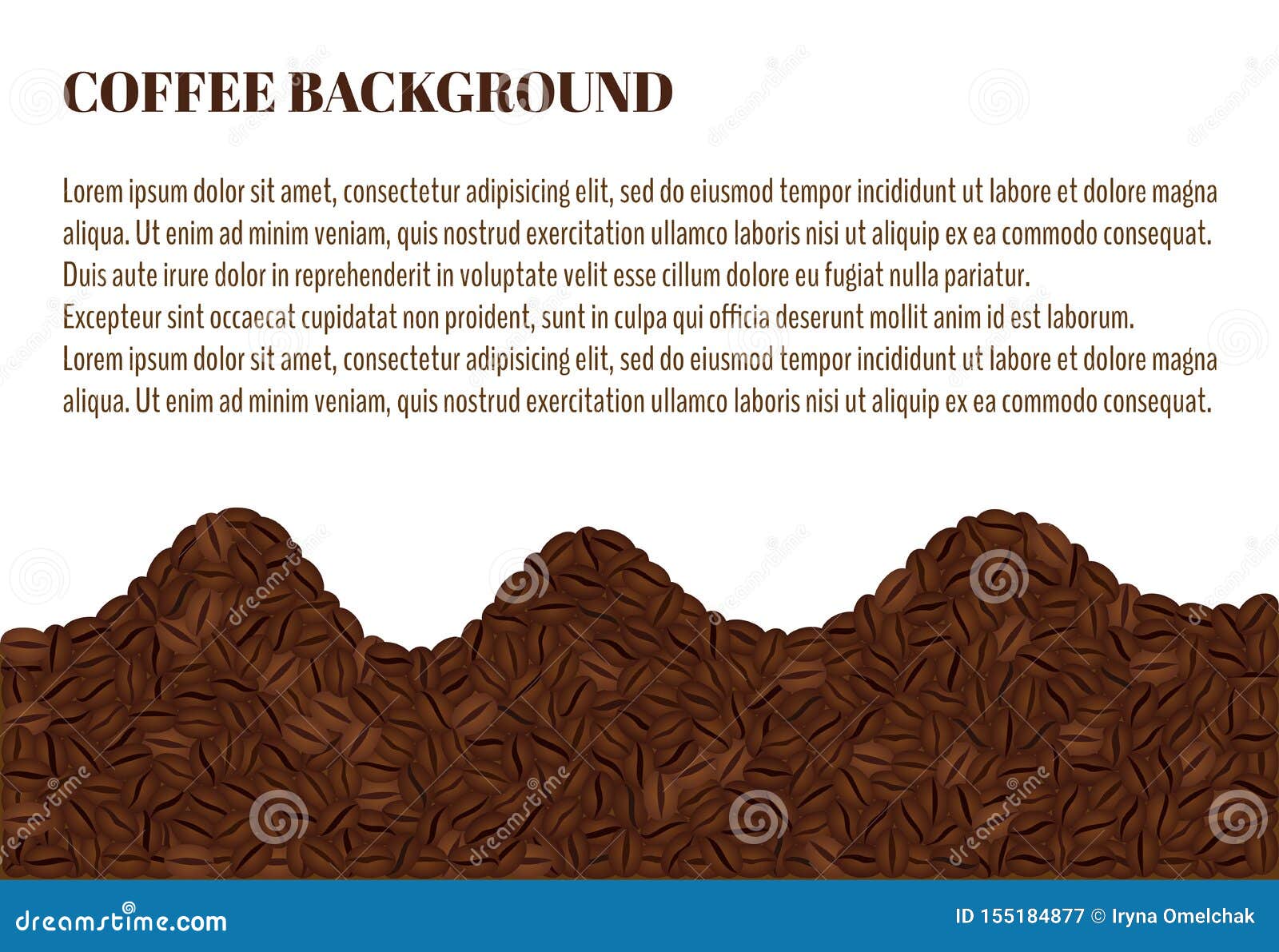Three Waves of Coffee. Coffee Beans Background Stock Vector ...