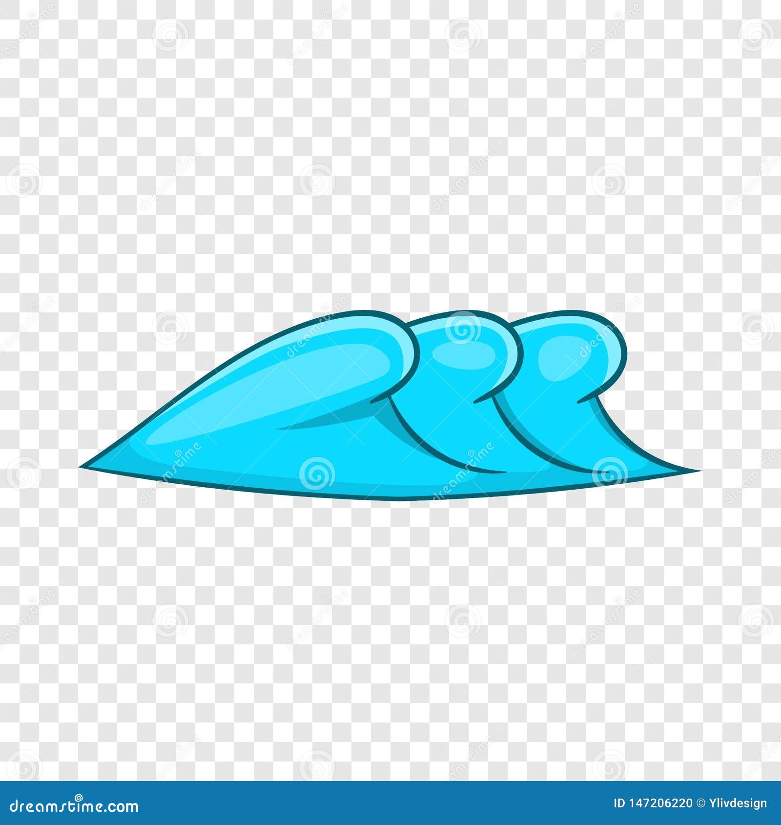 Three Waves Icon, Cartoon Style Stock Vector - Illustration of outdoor ...