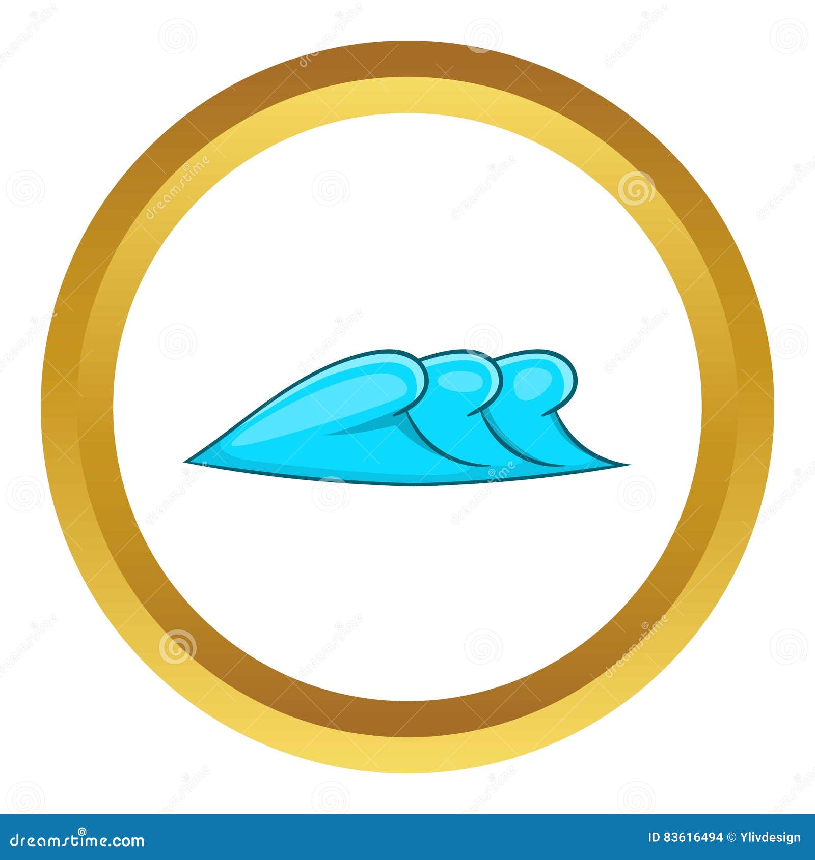 Three waves vector icon stock vector. Illustration of nature - 83616494