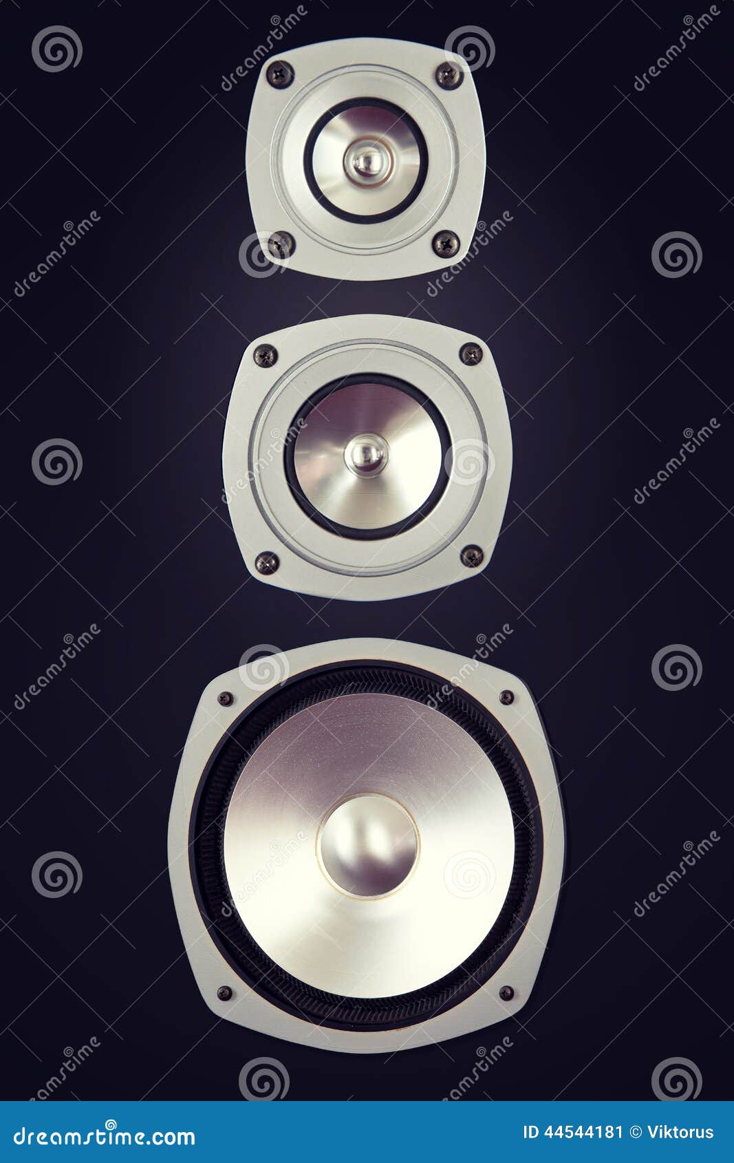 Three Way Big Audio Stereo Loud Speaker Stock Image - Image of stereo ...