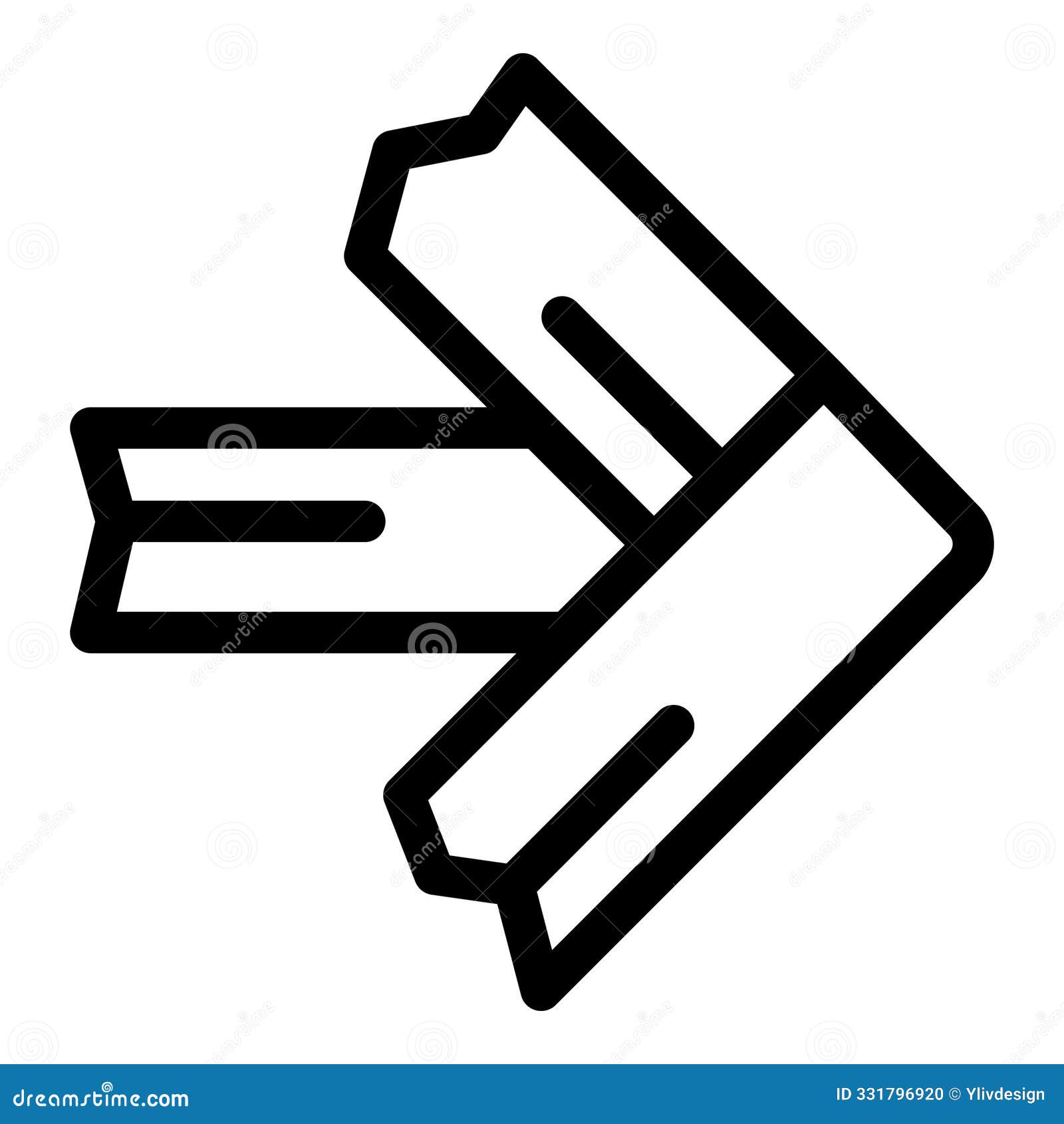 Three Way Direction Sign Pointing Different Directions Icon Stock ...