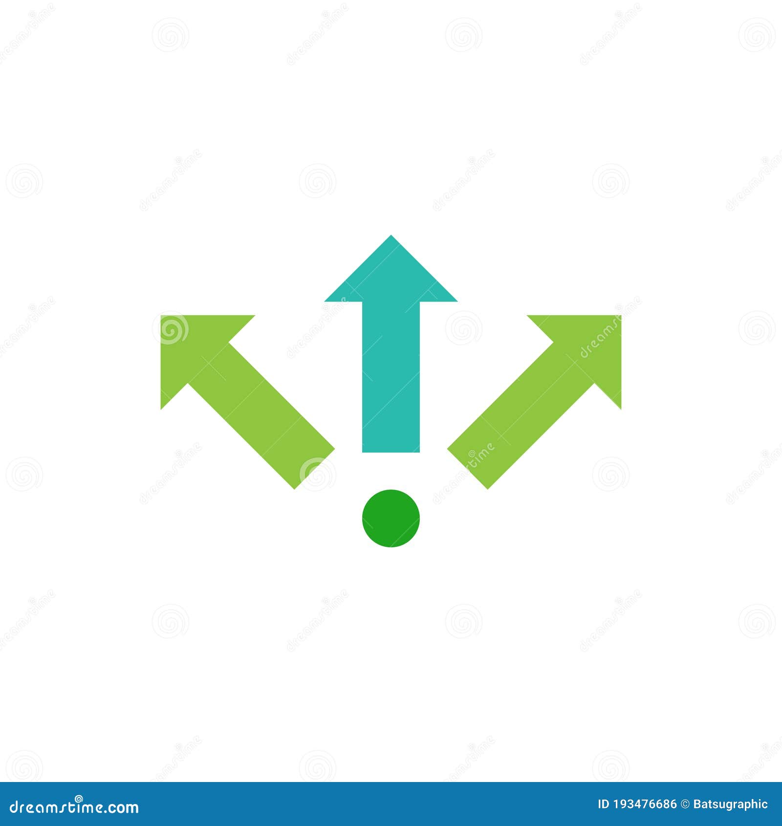 Three Way Direction Vector Icon Logo Design Stock Vector - Illustration ...