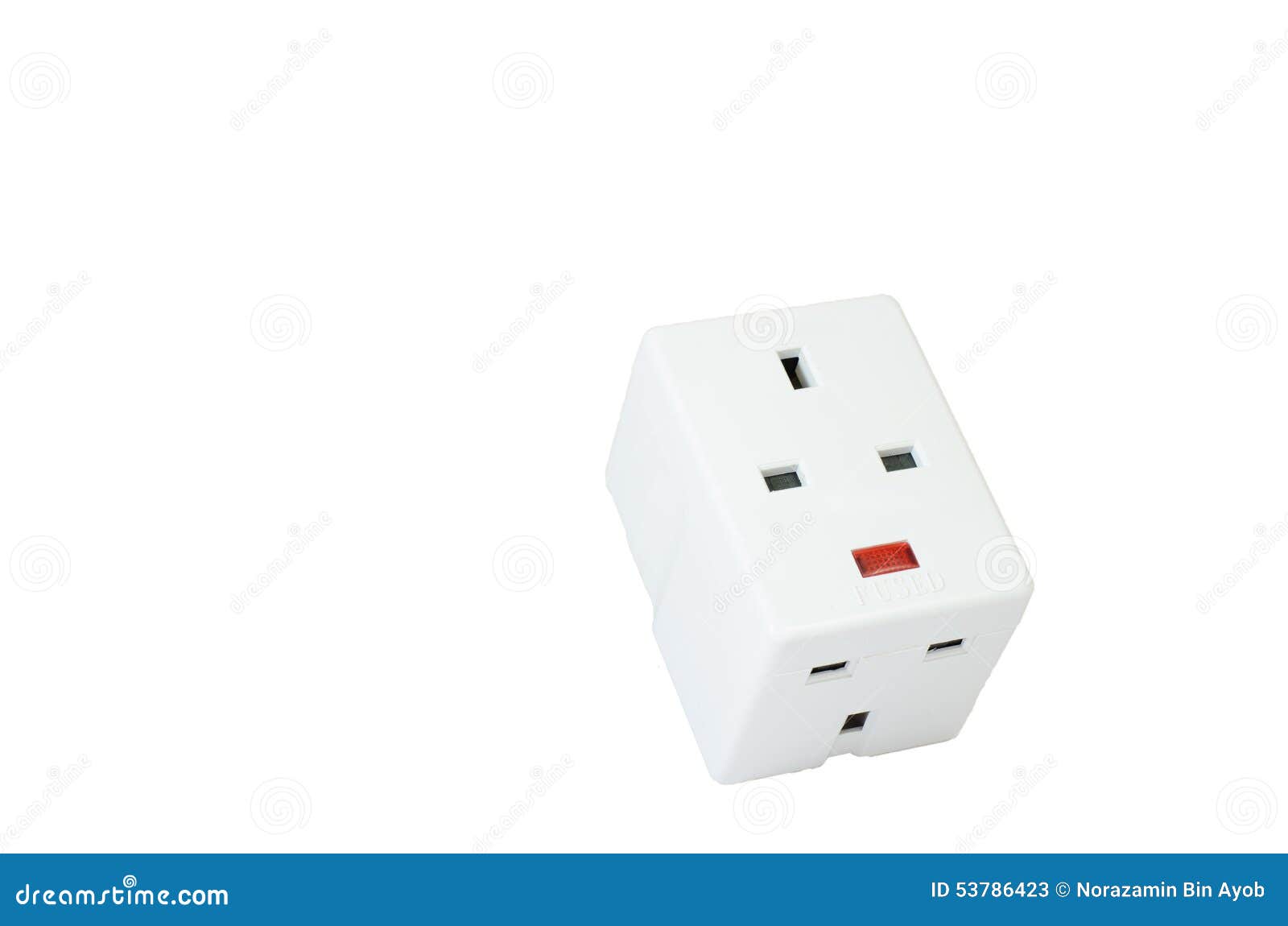 Three way electric socket stock image. Image of electric - 53786423