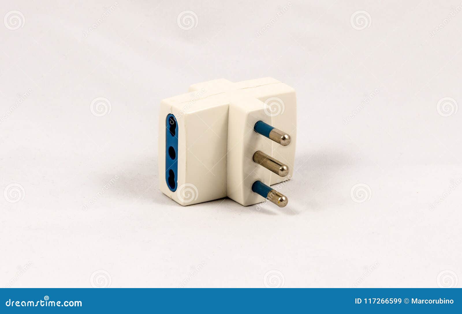 Three Way EU Electric Plug Adaptor Stock Image - Image of connection ...