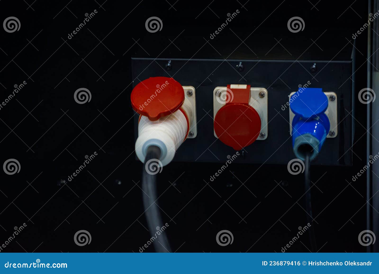 Three Way High Voltage Socket Stock Photo - Image of security, industry ...