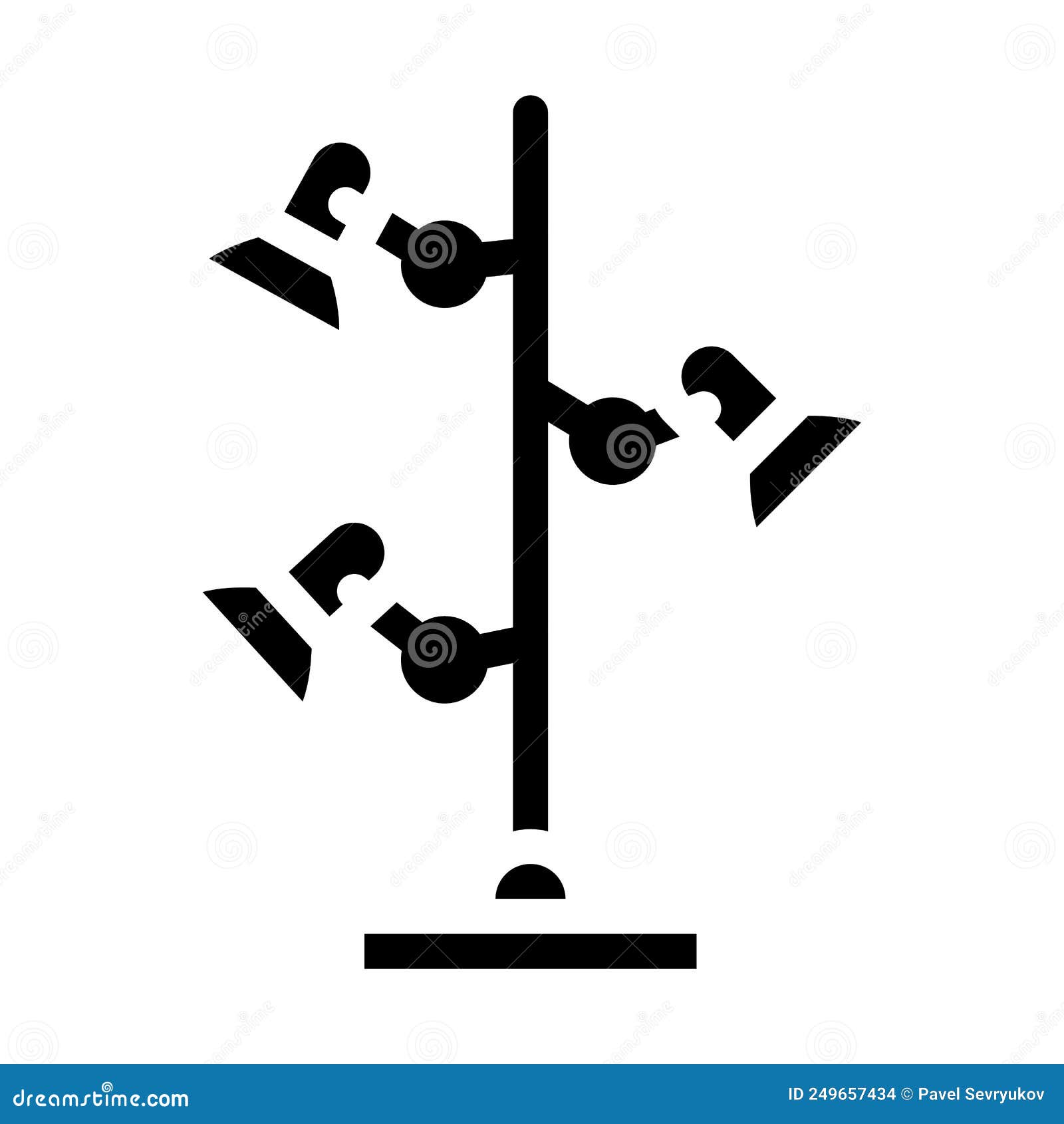 Three Way Lamp Glyph Icon Vector Illustration Stock Illustration ...
