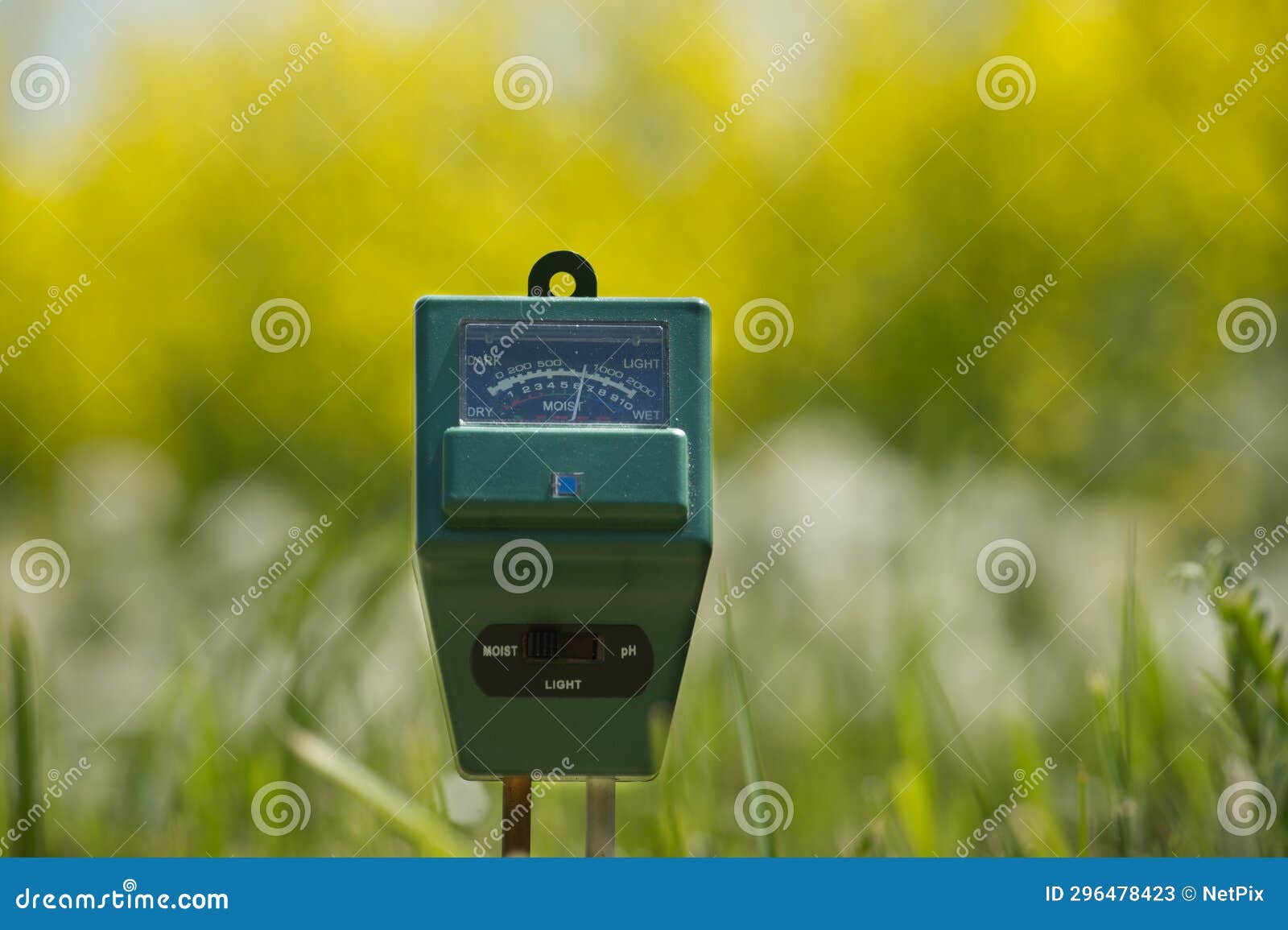 Three Way Meter PH, Light and Moisture in the Soil Stock Image - Image ...