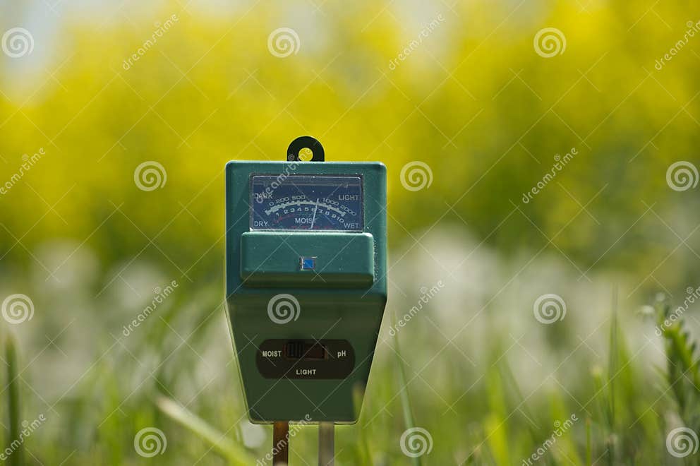 Three Way Meter PH, Light and Moisture in the Soil Stock Image - Image ...
