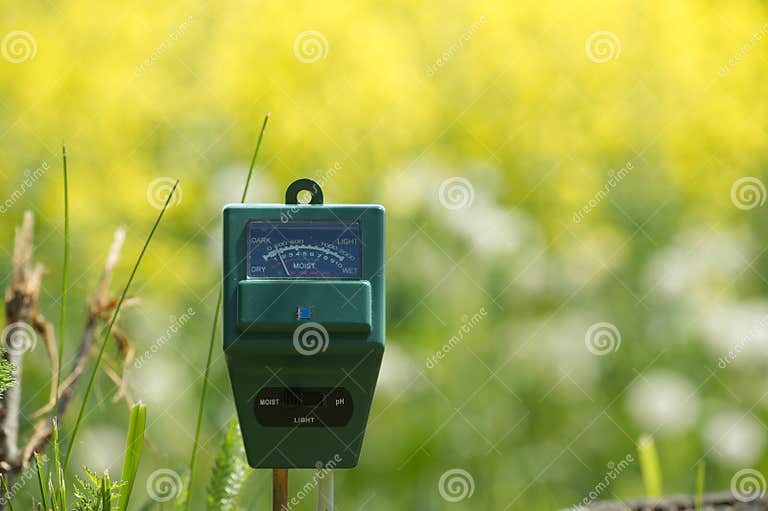 Three Way Meter PH, Light and Moisture in the Soil Stock Image - Image ...