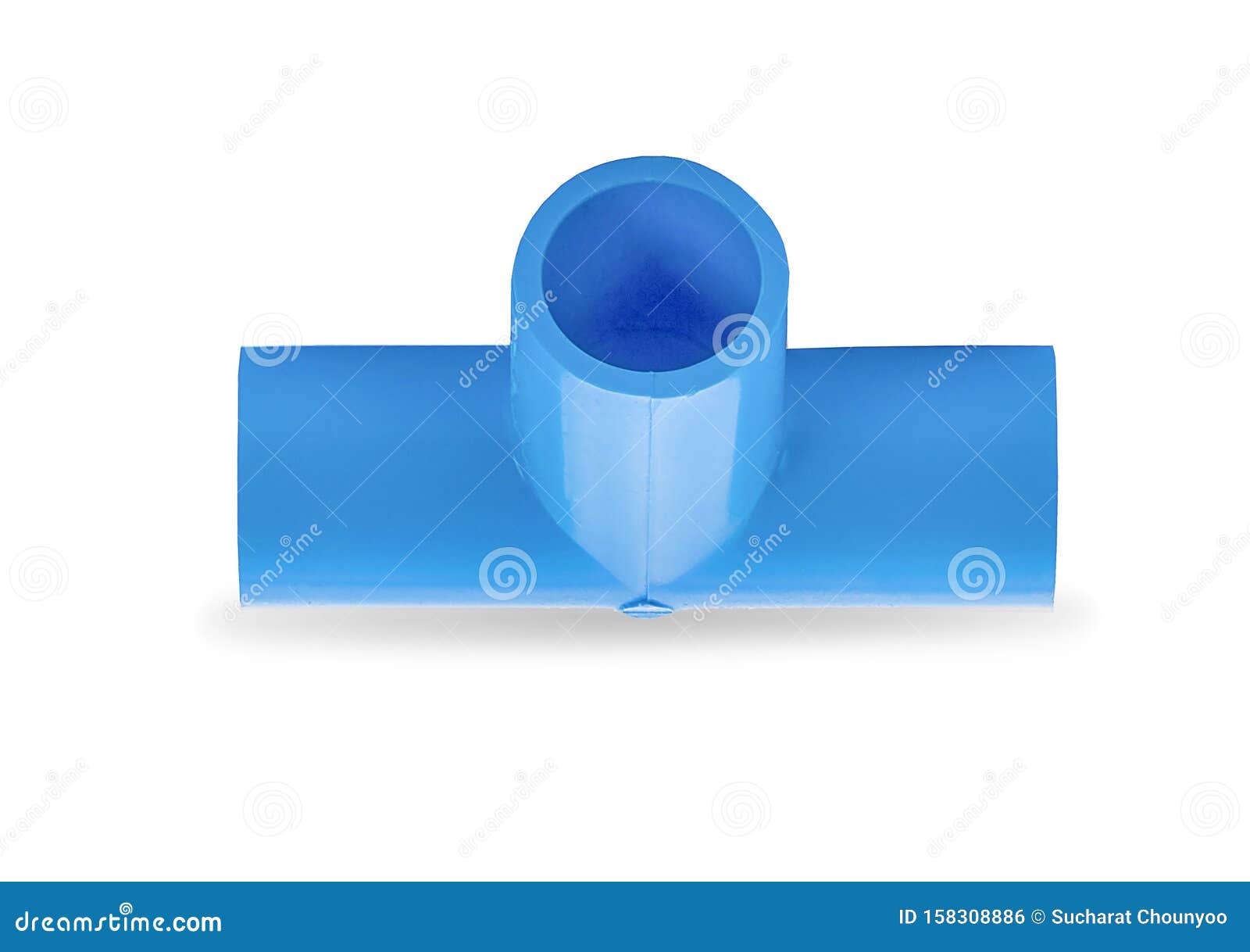 Three-way Pipe Joints on a White Background Stock Photo - Image of ...