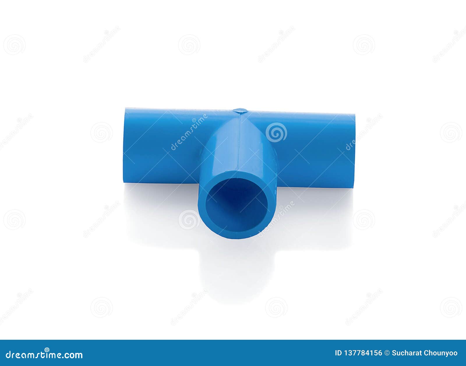 Three-way Pipe Joints on a White Background Stock Photo - Image of ...