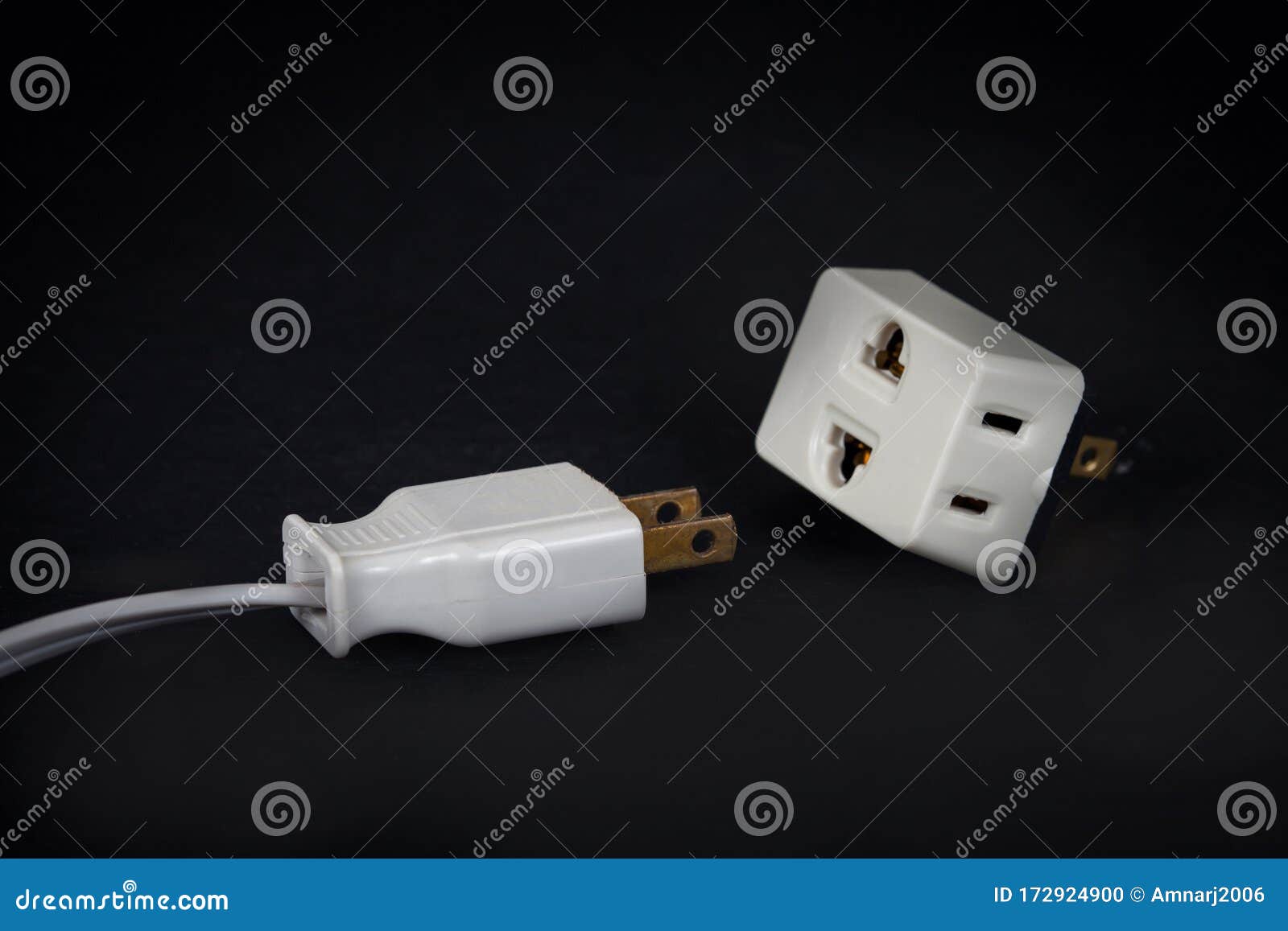 Three Way Plug for Home Electric Stock Photo - Image of construction ...