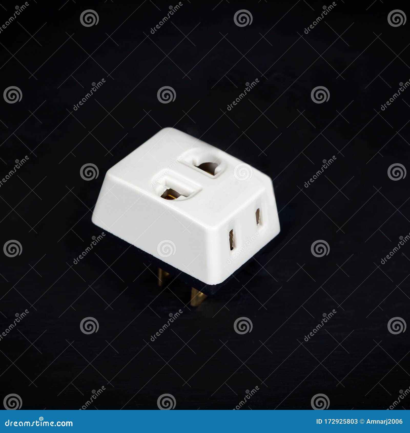 Three Way Plug for Home Electric Stock Image - Image of power, plastic ...