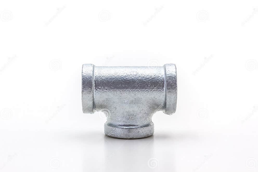 Three way plumbing pipes. stock photo. Image of iron - 43192878