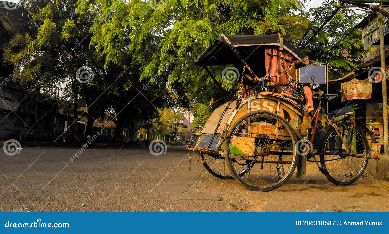 Traditional Three-Wheel Transportation from Indonesia Editorial ...
