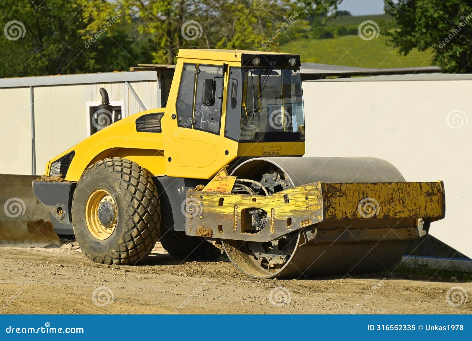 Three-wheeled Padfoot Roller Stock Image - Image of construction ...