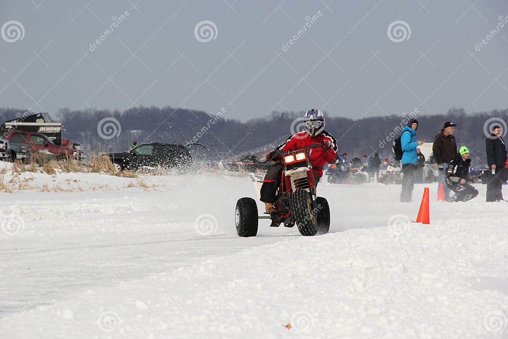 Three Wheeler on ice editorial image. Image of winter - 92978575