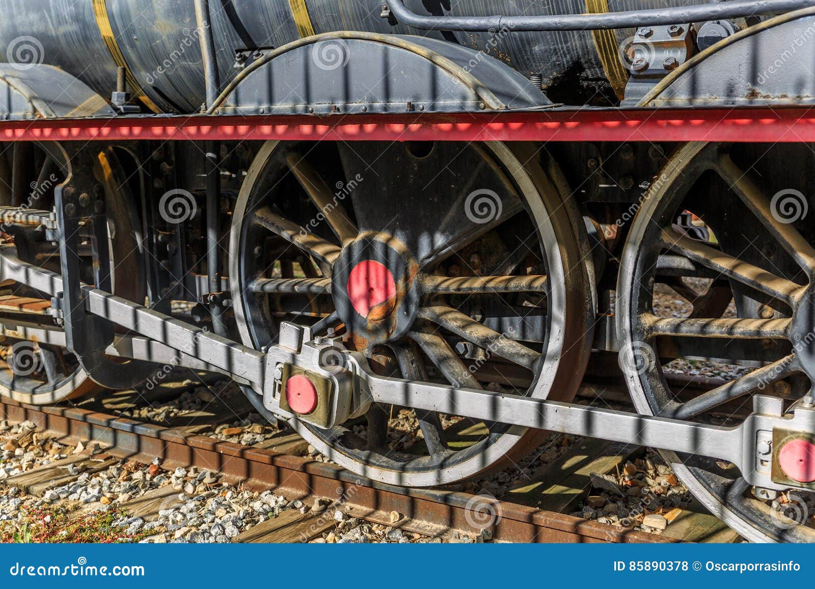 Three Wheels of a Locomotive Stock Photo - Image of antique, history ...