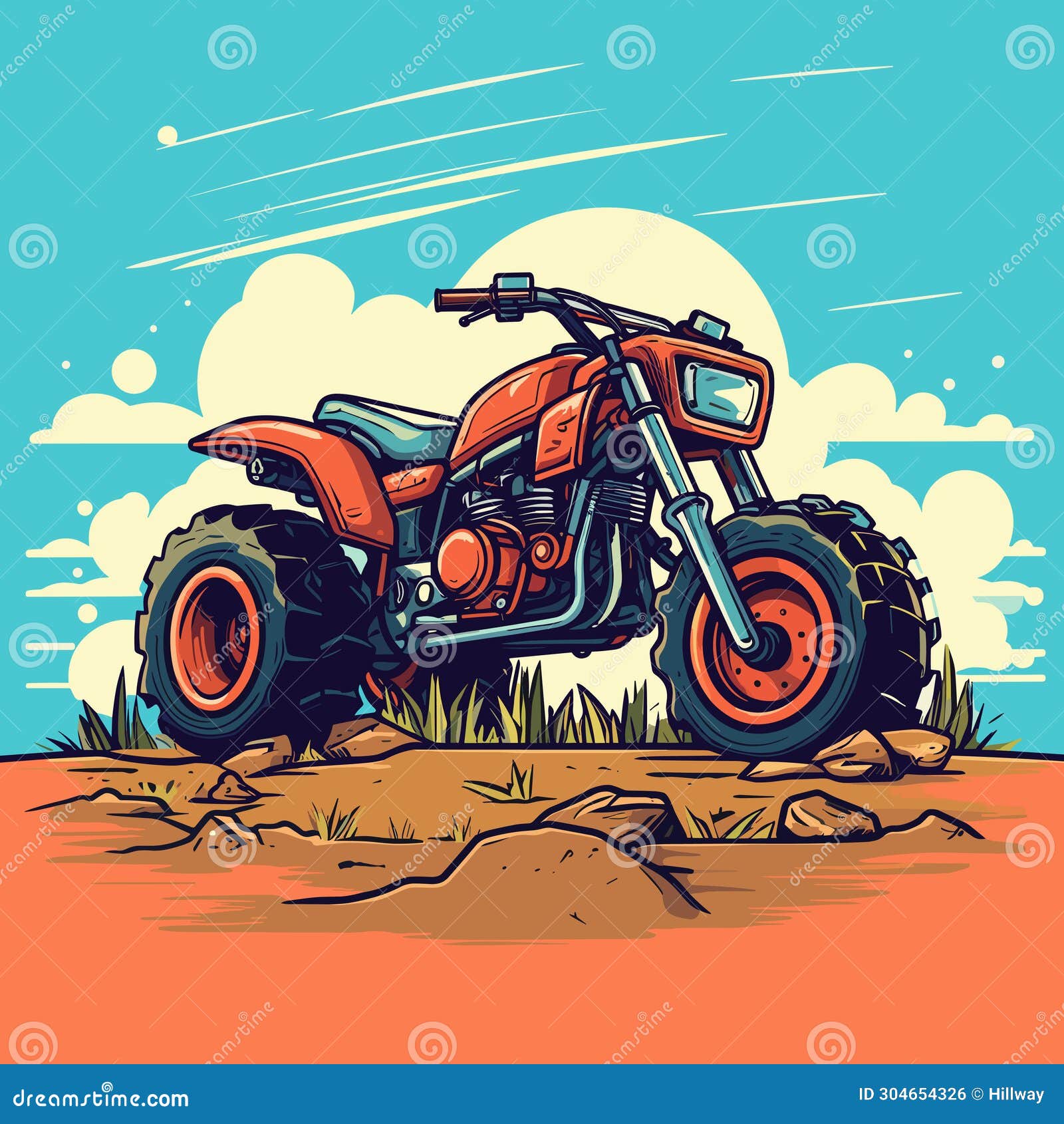 Three Wheels Motorcycle Logo Icon Template Cartoon Vector Illustration ...