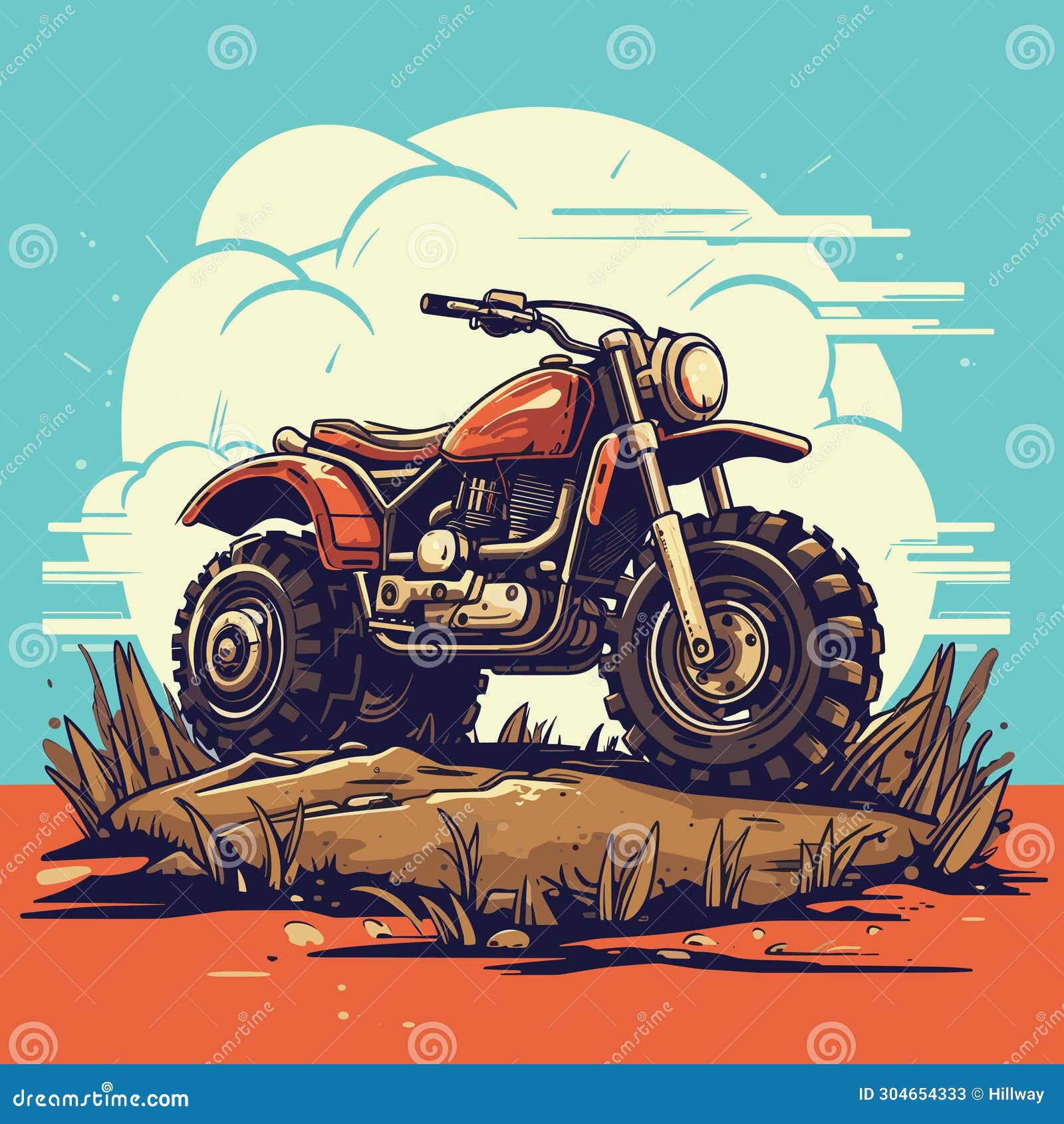 Three Wheels Motorcycle Logo Icon Template Cartoon Vector Illustration ...