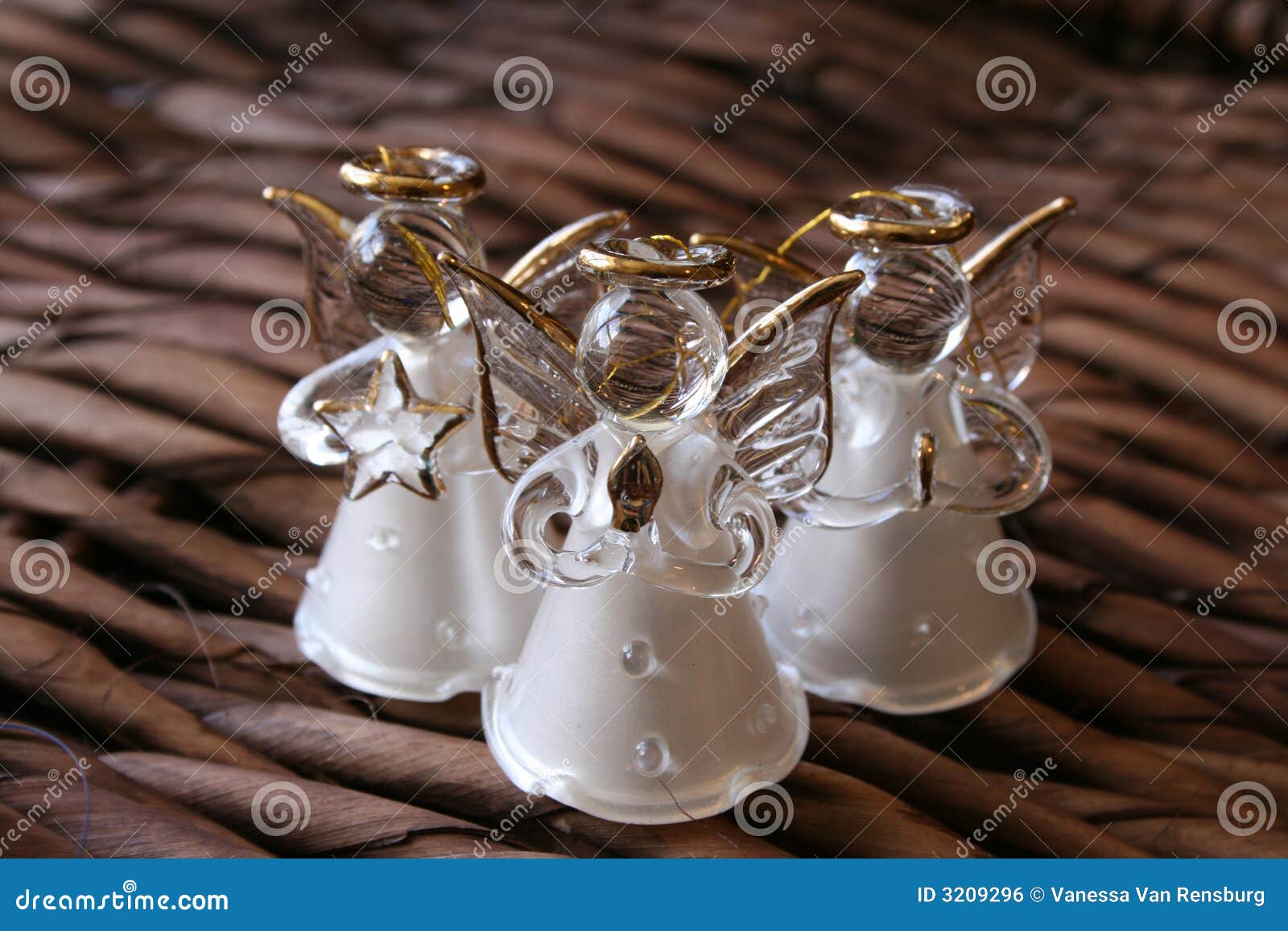 Three White Angels stock photo. Image of bright, gold - 3209296