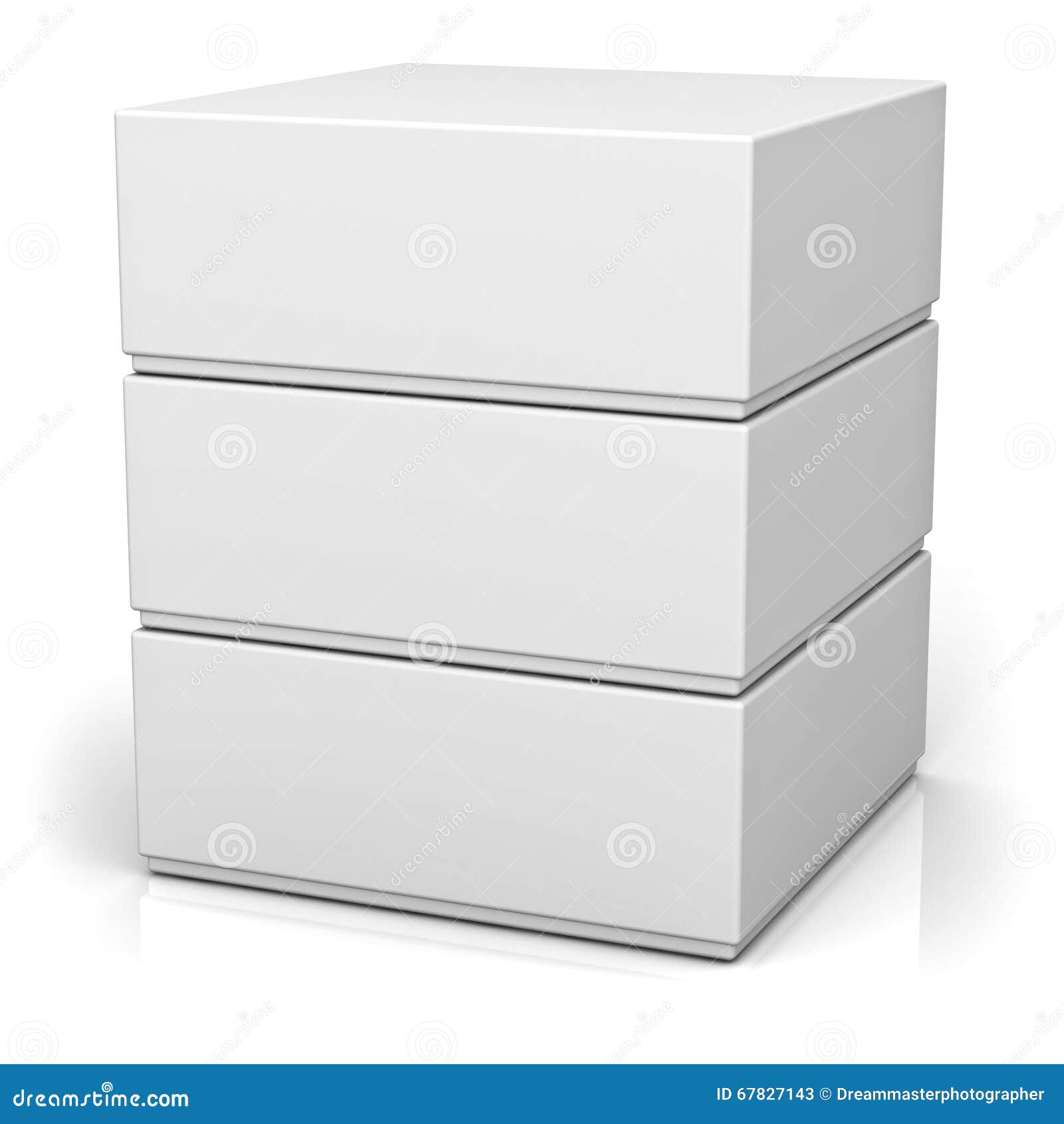 Three white boxes stock illustration. Illustration of abstract - 67827143