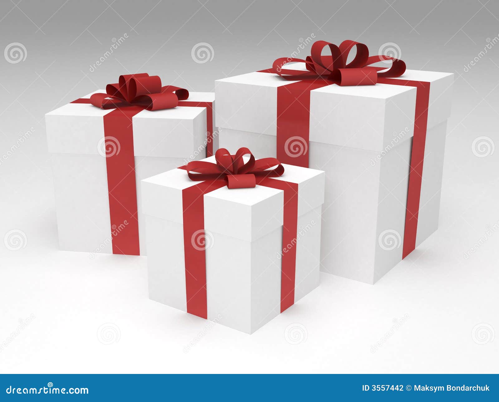Three white gift boxes stock illustration. Illustration of store - 3557442