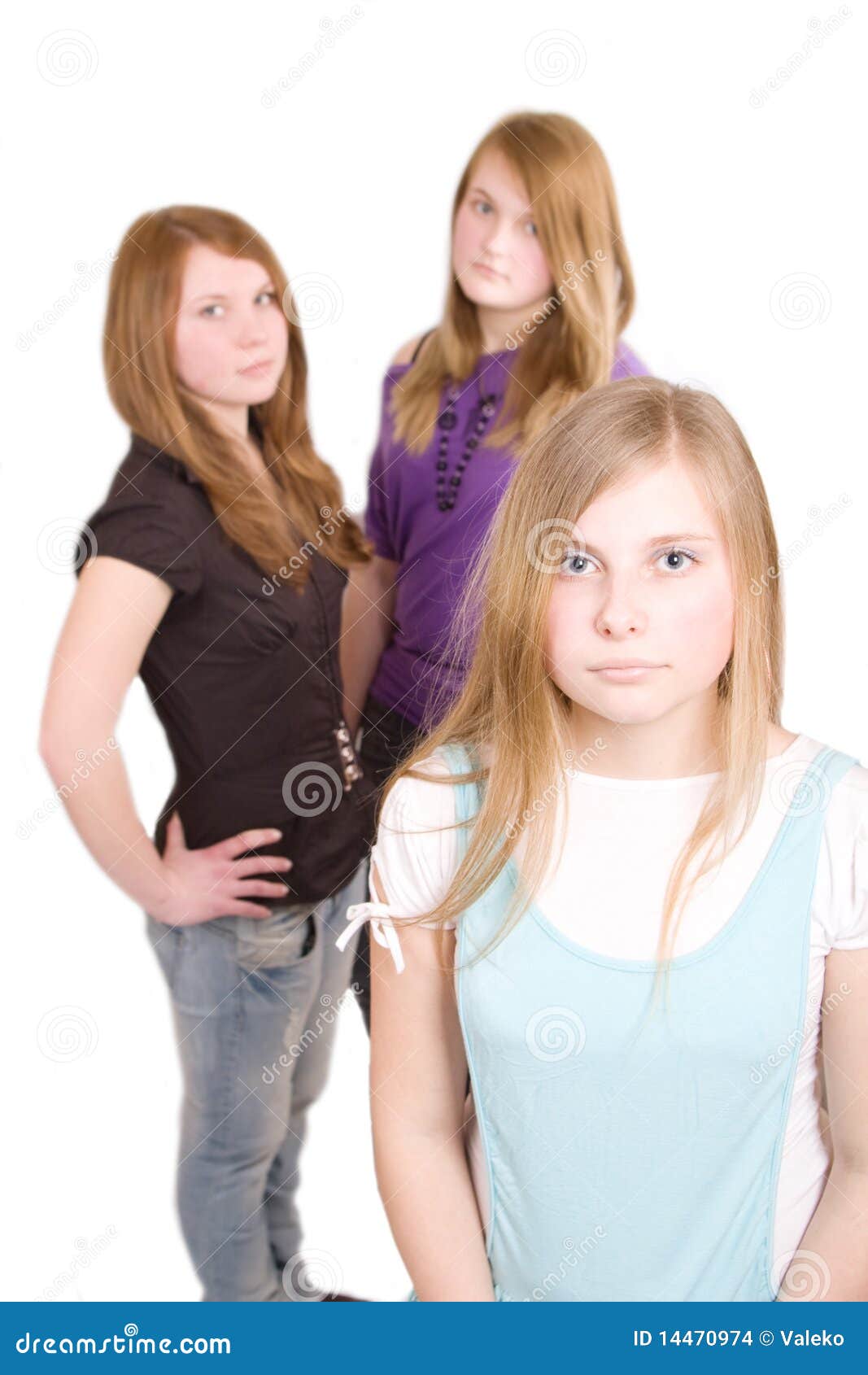 Three White Girls Teenagers Stock Photo - Image of female, faces: 14470974