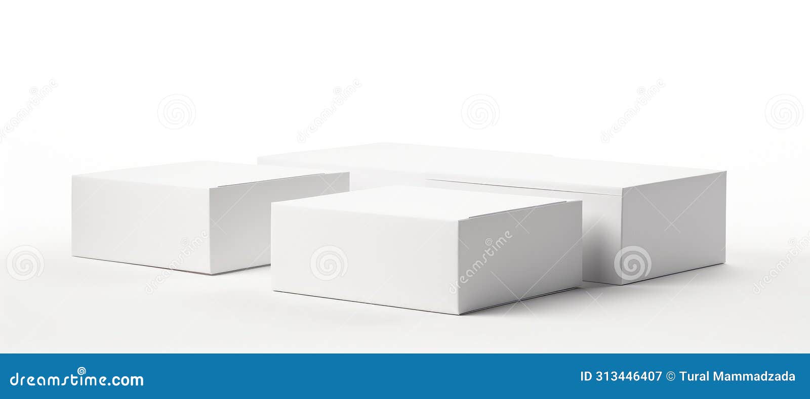 Three White Rectangles Line Up on a Monochrome Surface Stock ...